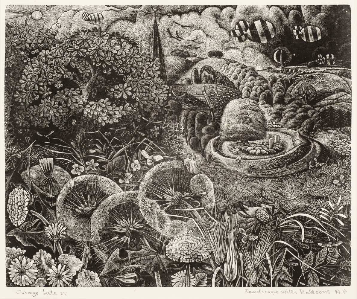 Lot 455 - Tute (George, 1933-). Landscape with