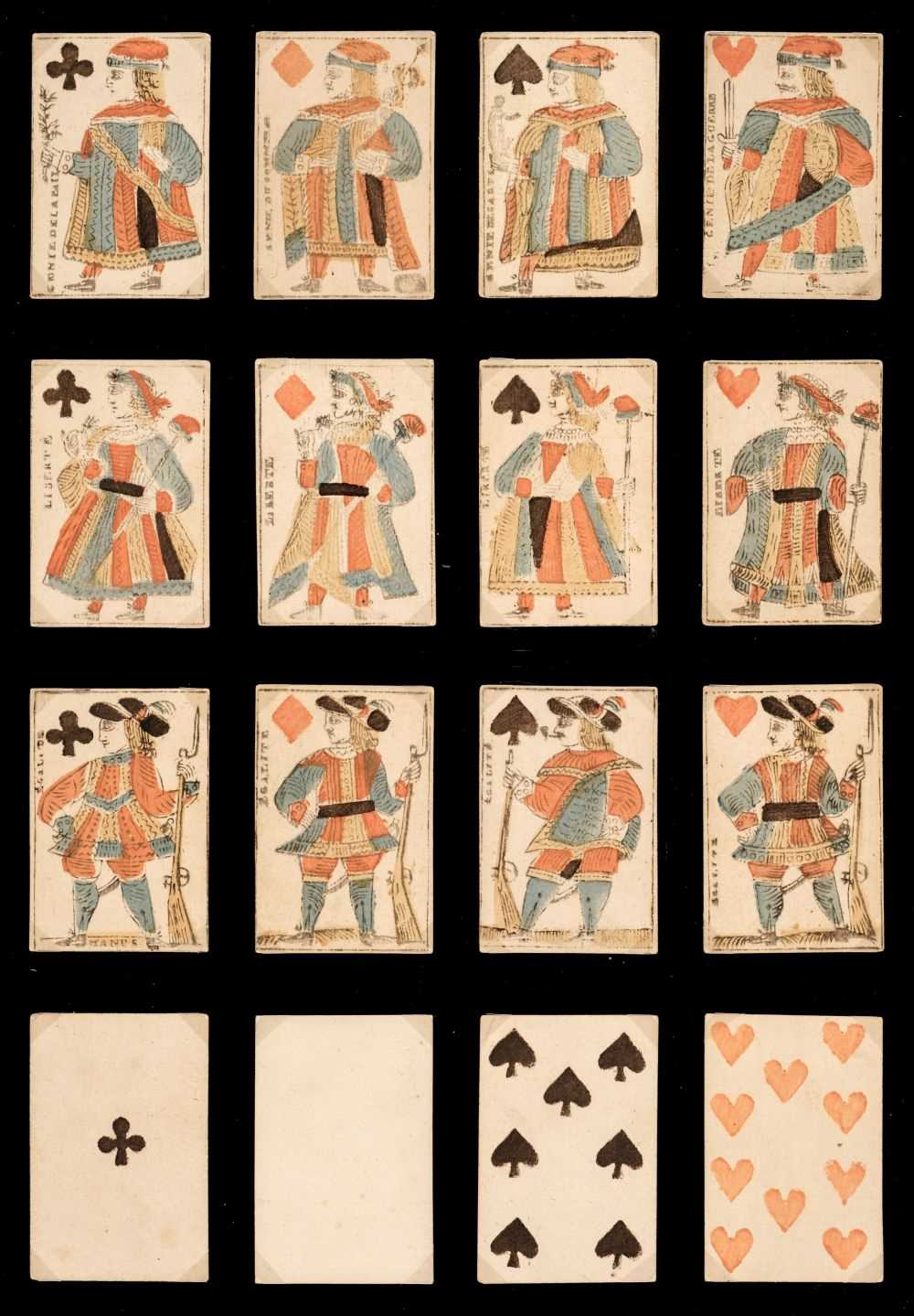 Lot 372 - French playing cards. Year II Lyon