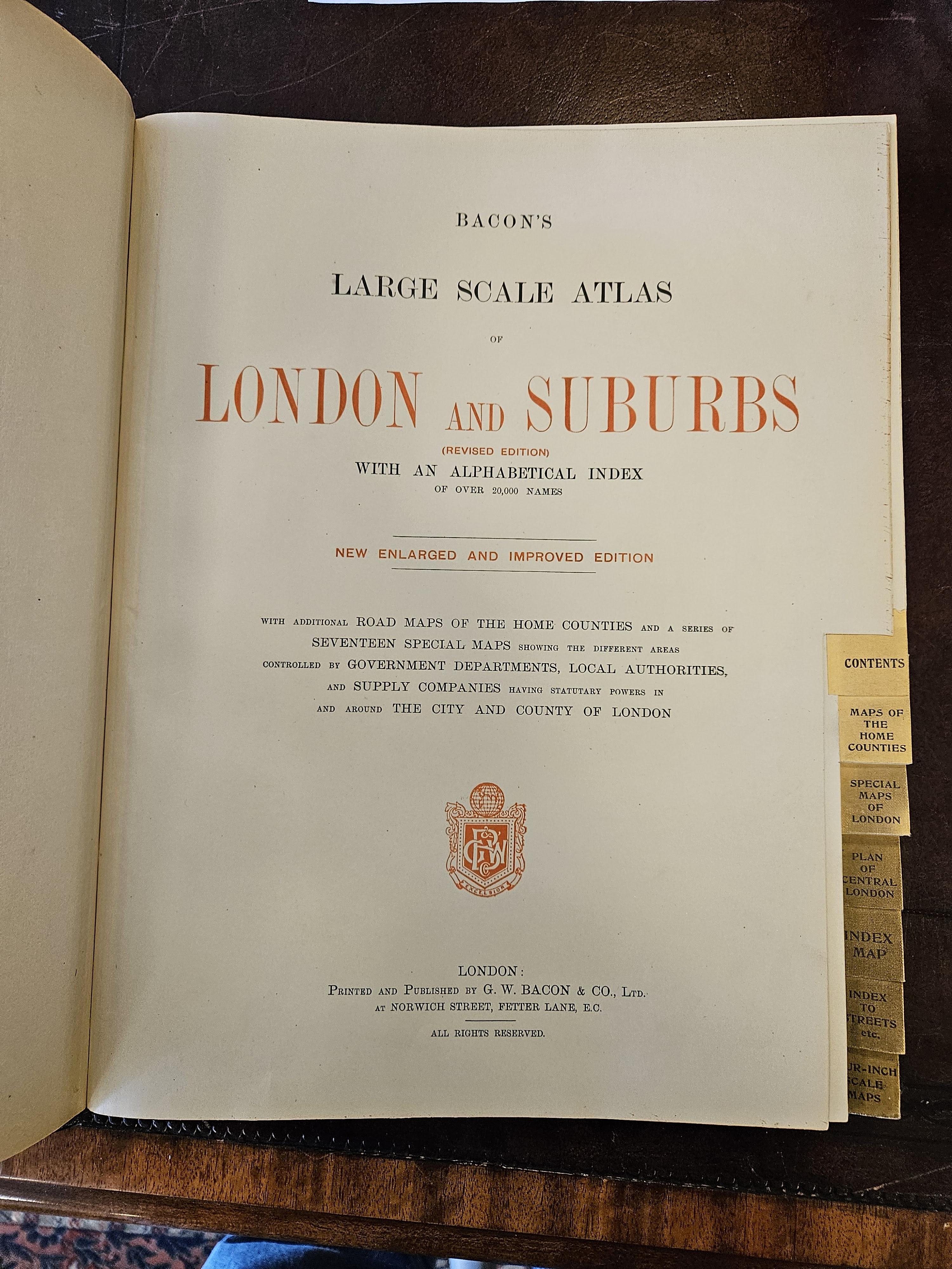 Lot 279 - Bacon (G. W. publisher). Bacon's Large Scale