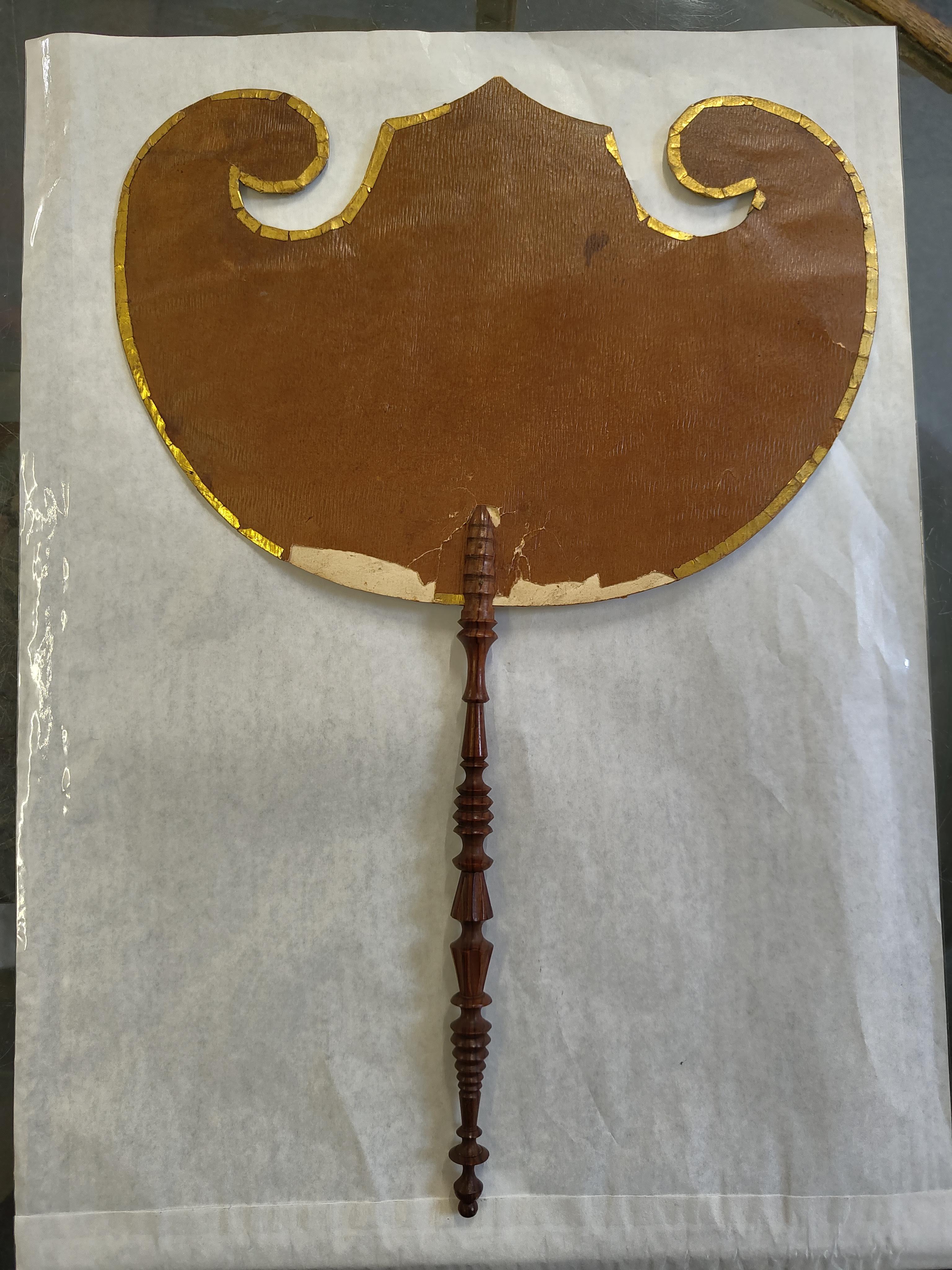 Lot 798 - Silhouette Fan. A hand-painted Regency