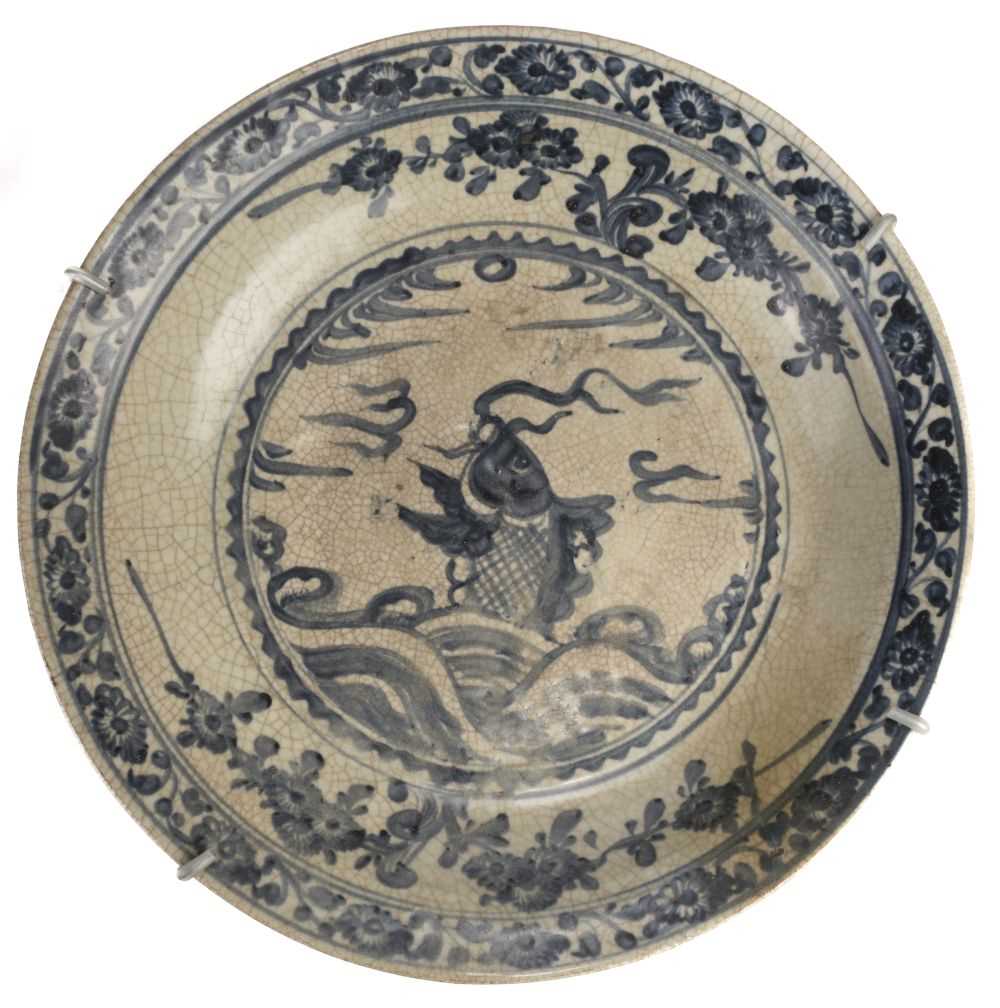 Lot 607 - Swatow Ware. A Chinese Swatow Ware blue and