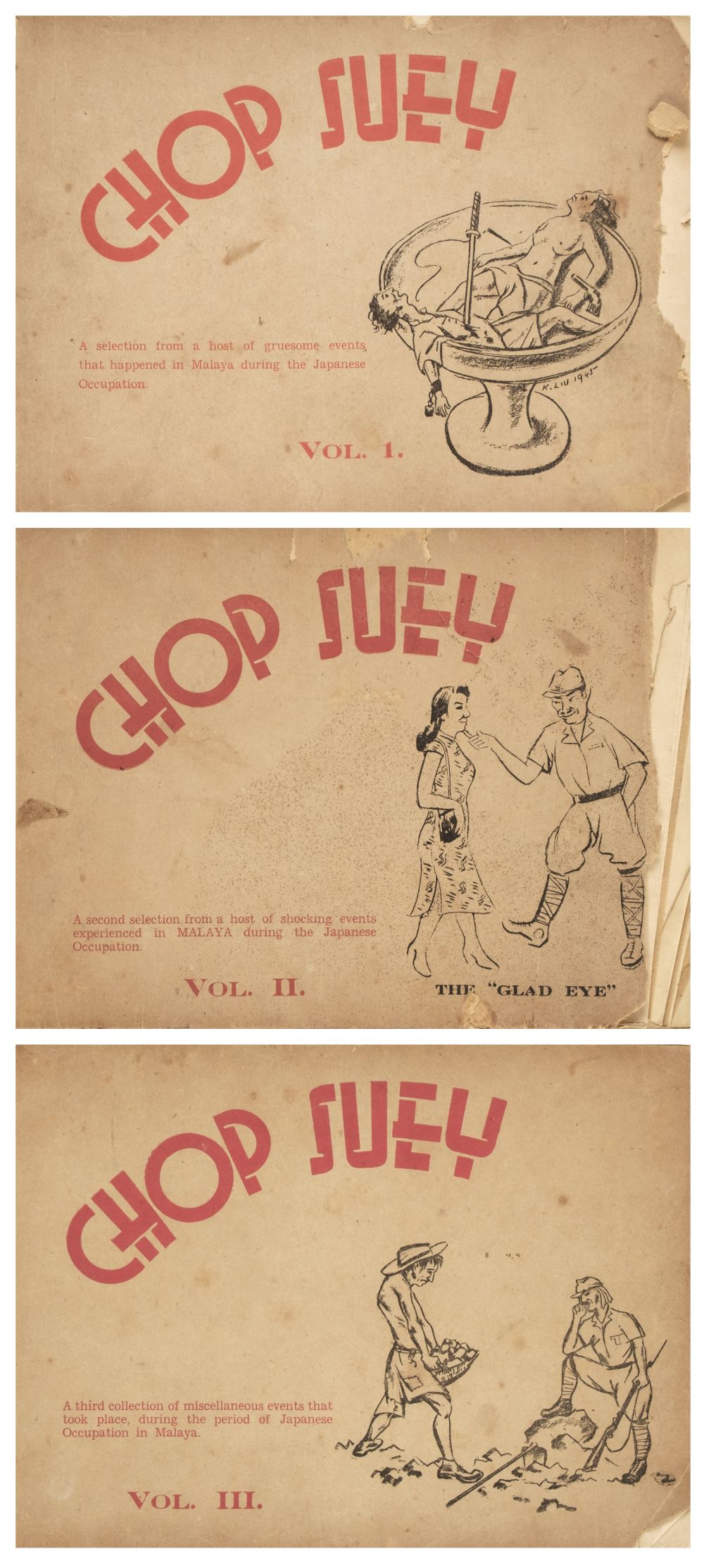Lot 12 - Kang (Liu). Chop Suey, 3 volumes, Singapore: