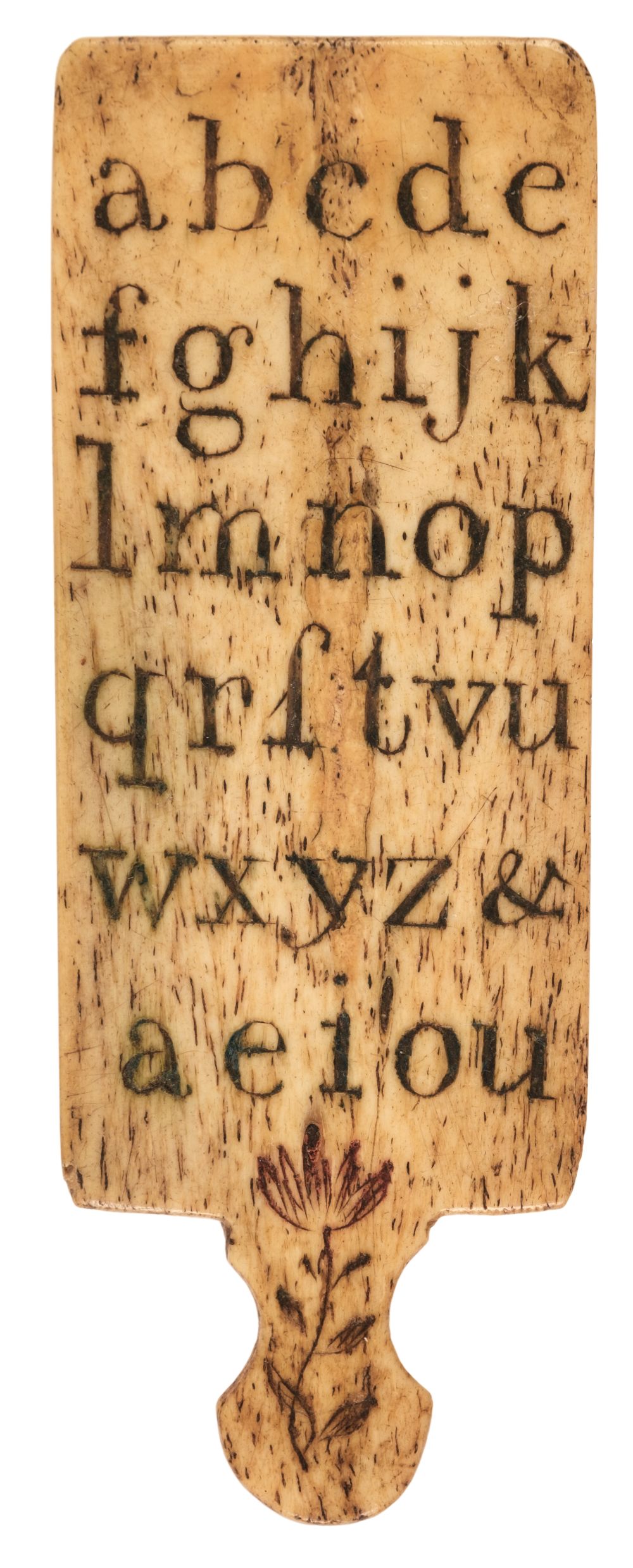 Lot 462 - Hornbook. A late 18th century bone alphabet