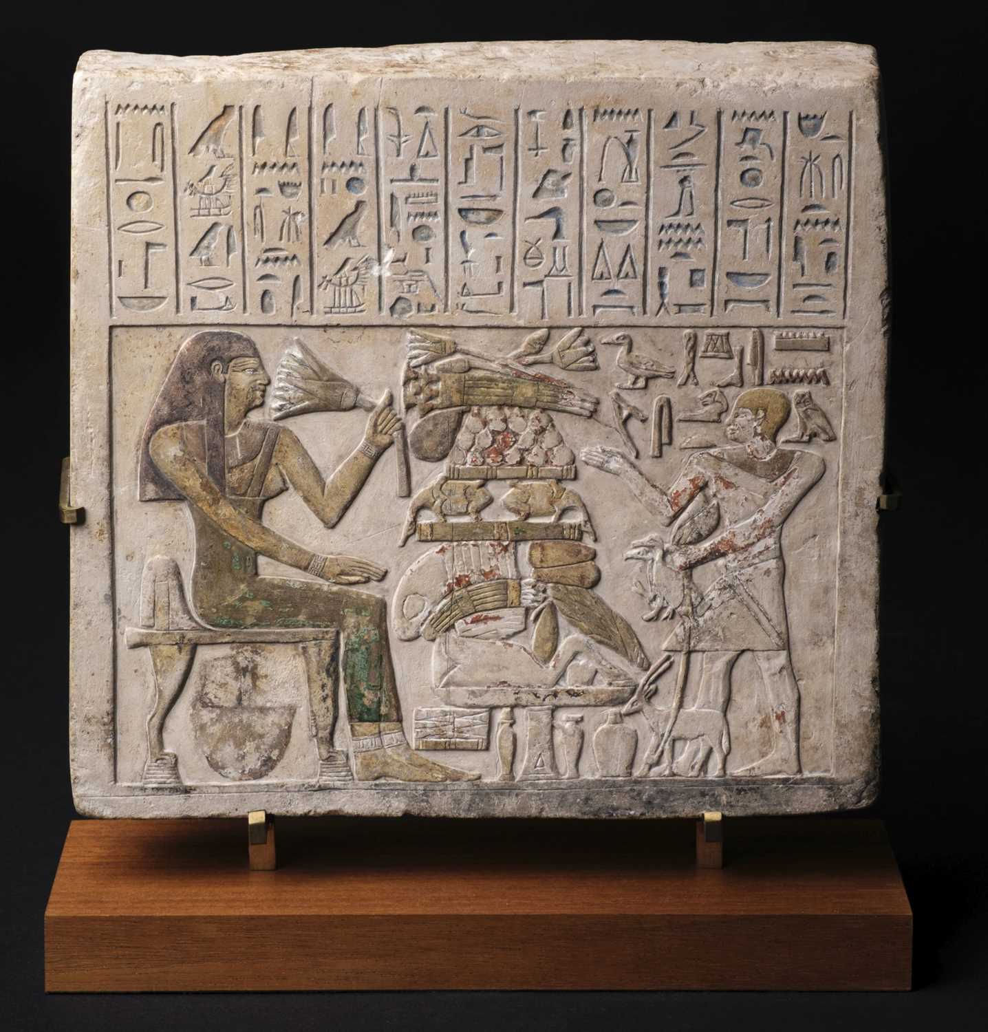 Lot 505 - An Egyptian Limestone Funerary Stela, circa