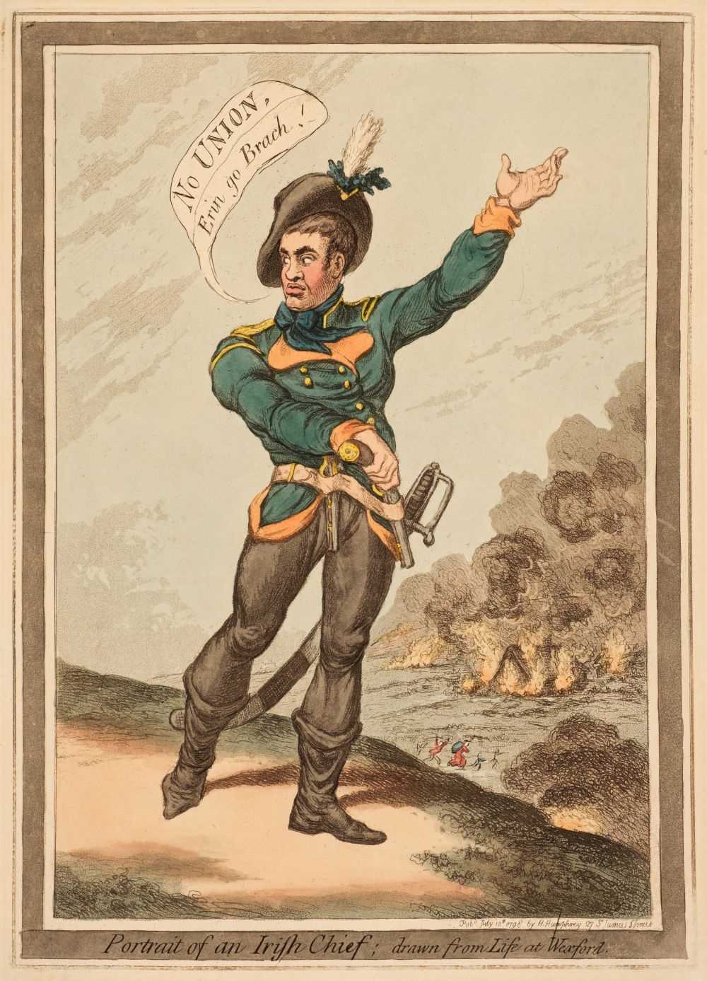 Lot 220 - Gillray (James). Portrait of an Irish Chief;