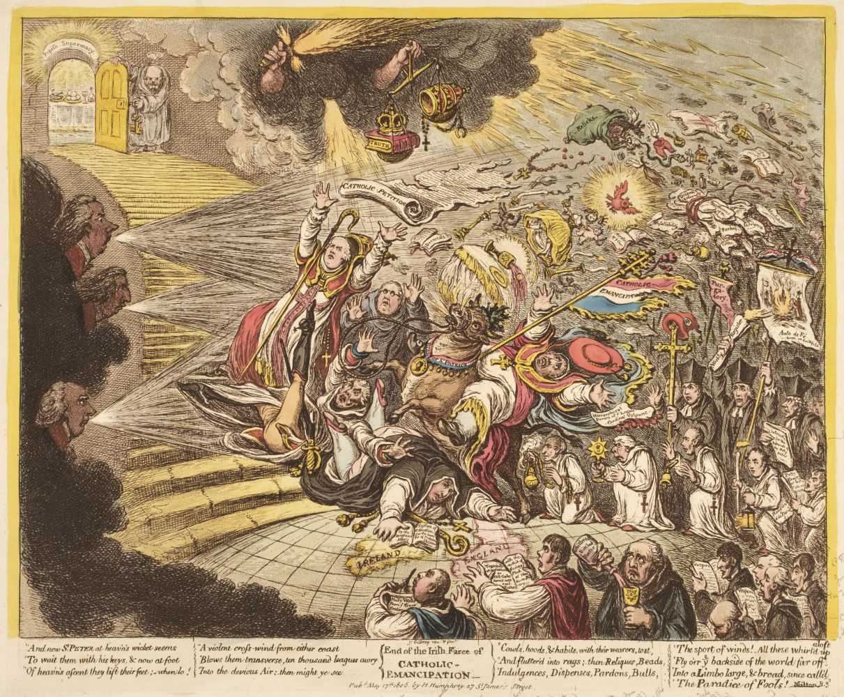 Lot 210 - Gillray (James). End of the Irish Farce of