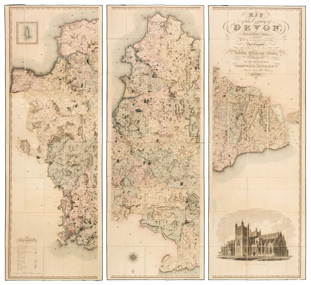 Lot 128 - Devon. Greenwood (C. & J.), Map of the