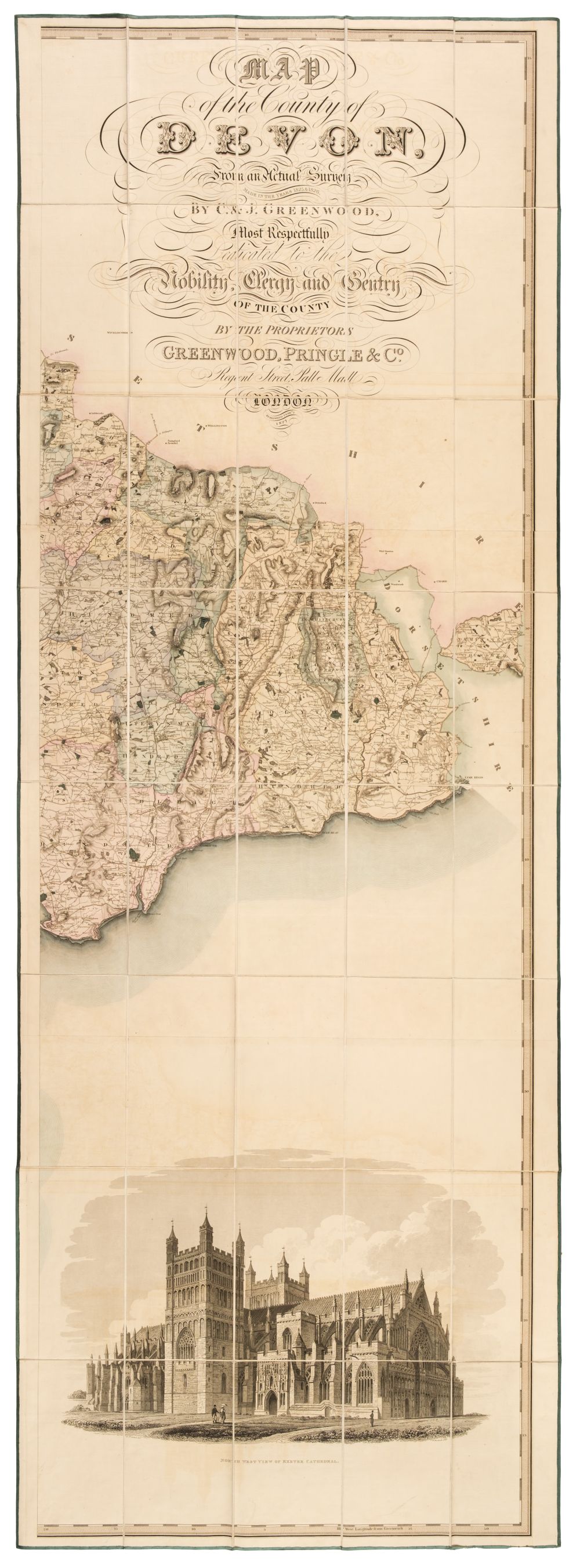 Lot 128 - Devon. Greenwood (C. & J.), Map of the