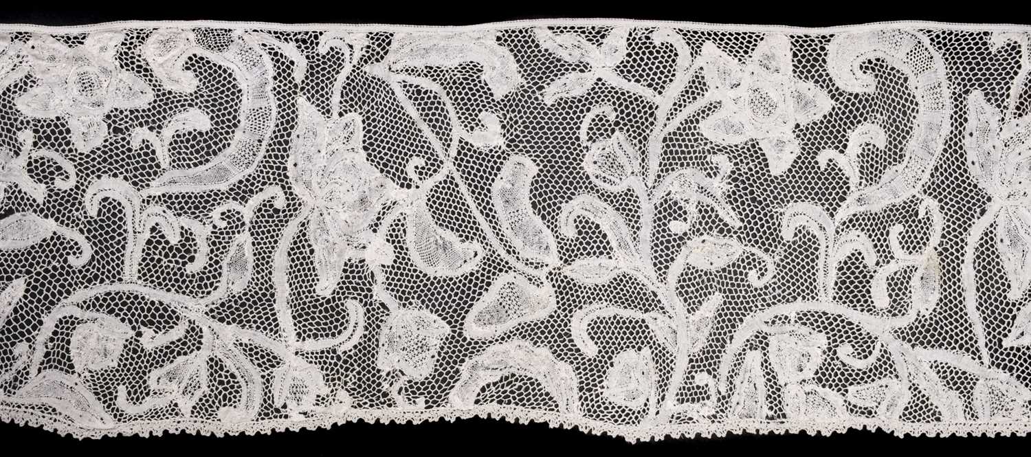 Lot 506 - Lace. A flounce of Milanese lace, probably