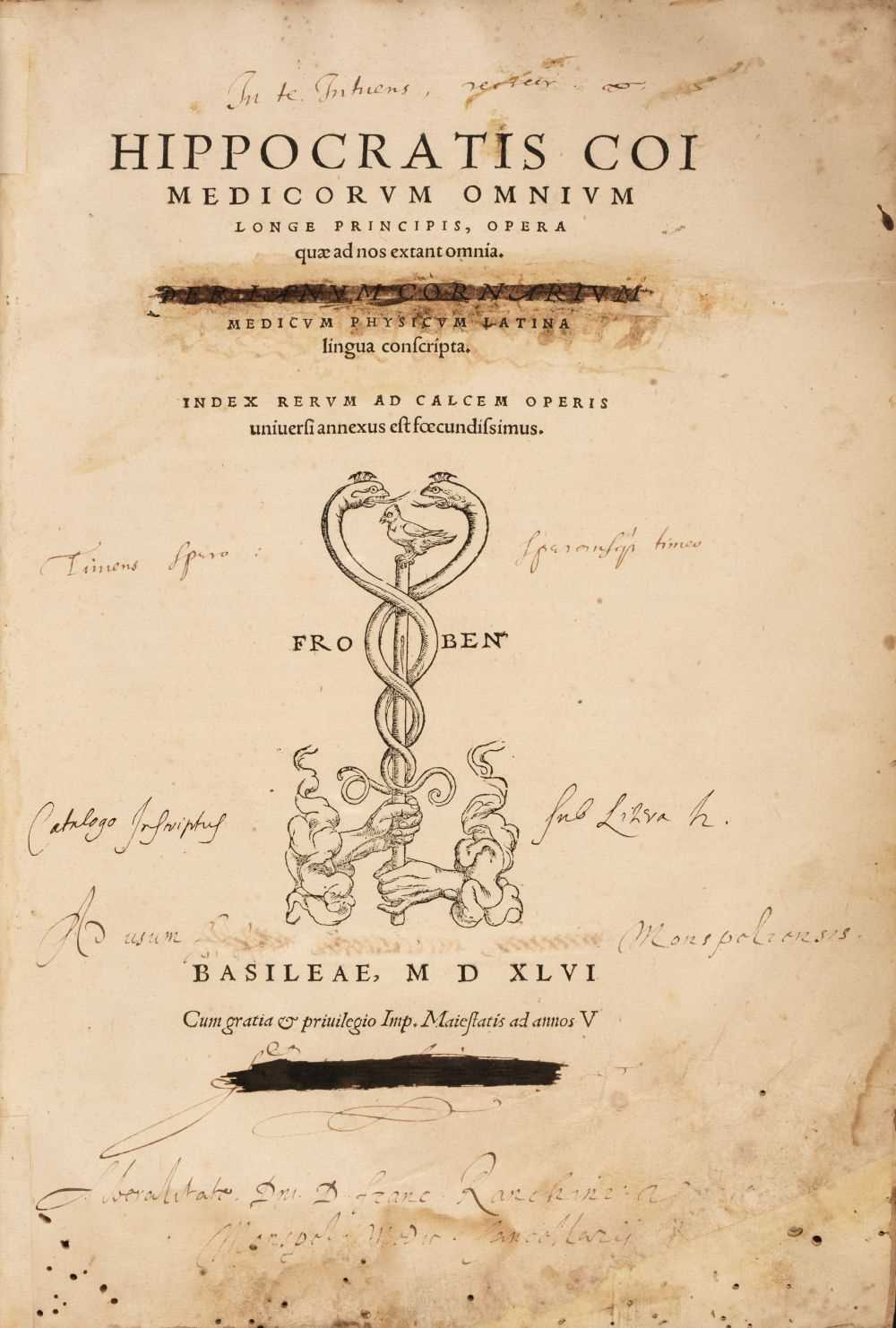 Lot 261 - Hippocrates. Hippocratis coi medicorum