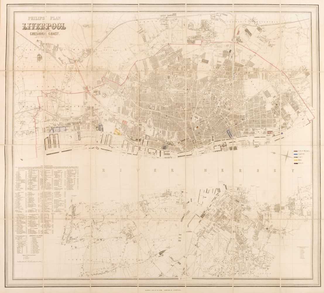Lot 154 - Liverpool. George Phillips' Plan of