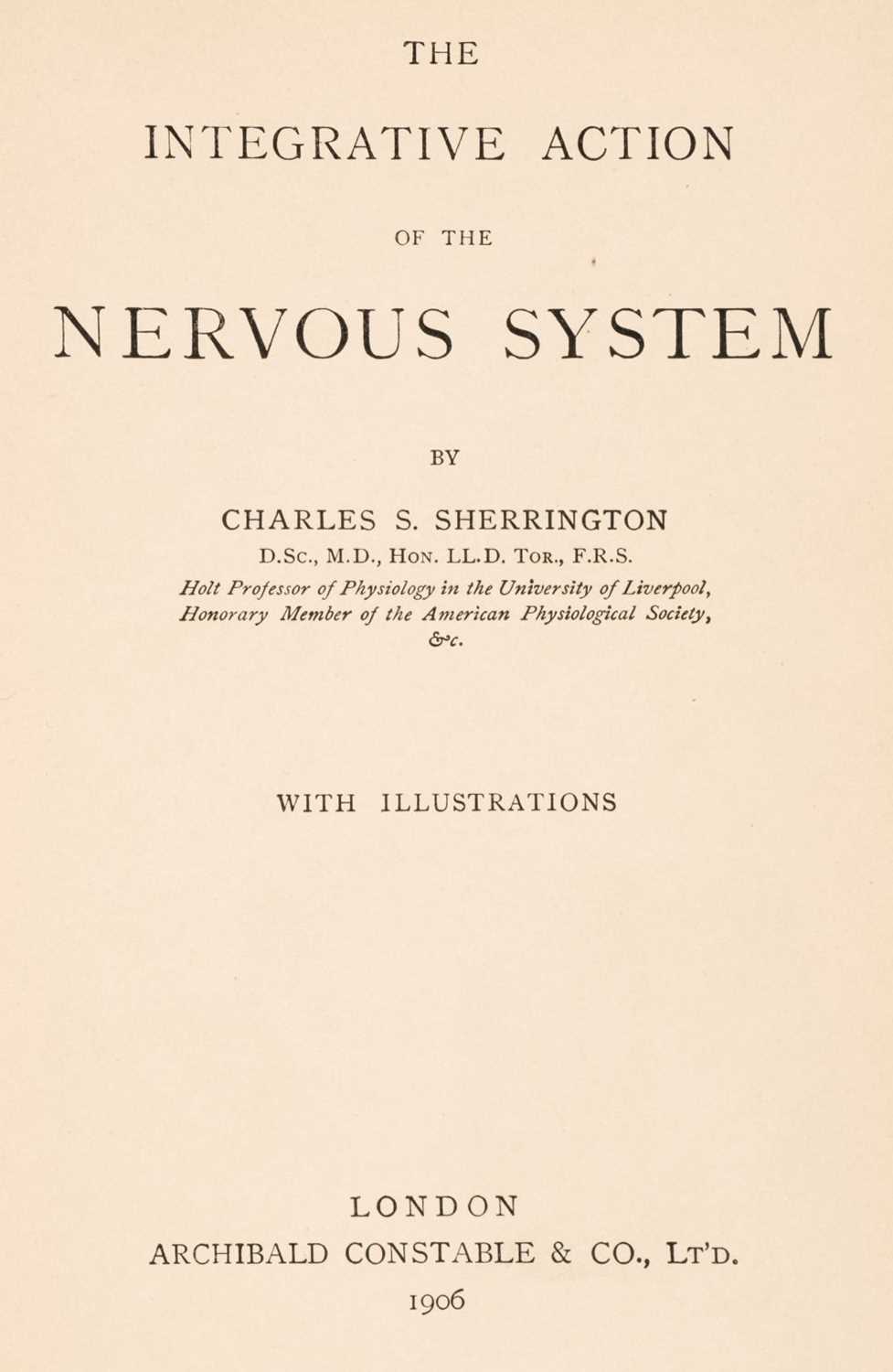Lot 413 - Sherrington (Charles S.) The Integrative