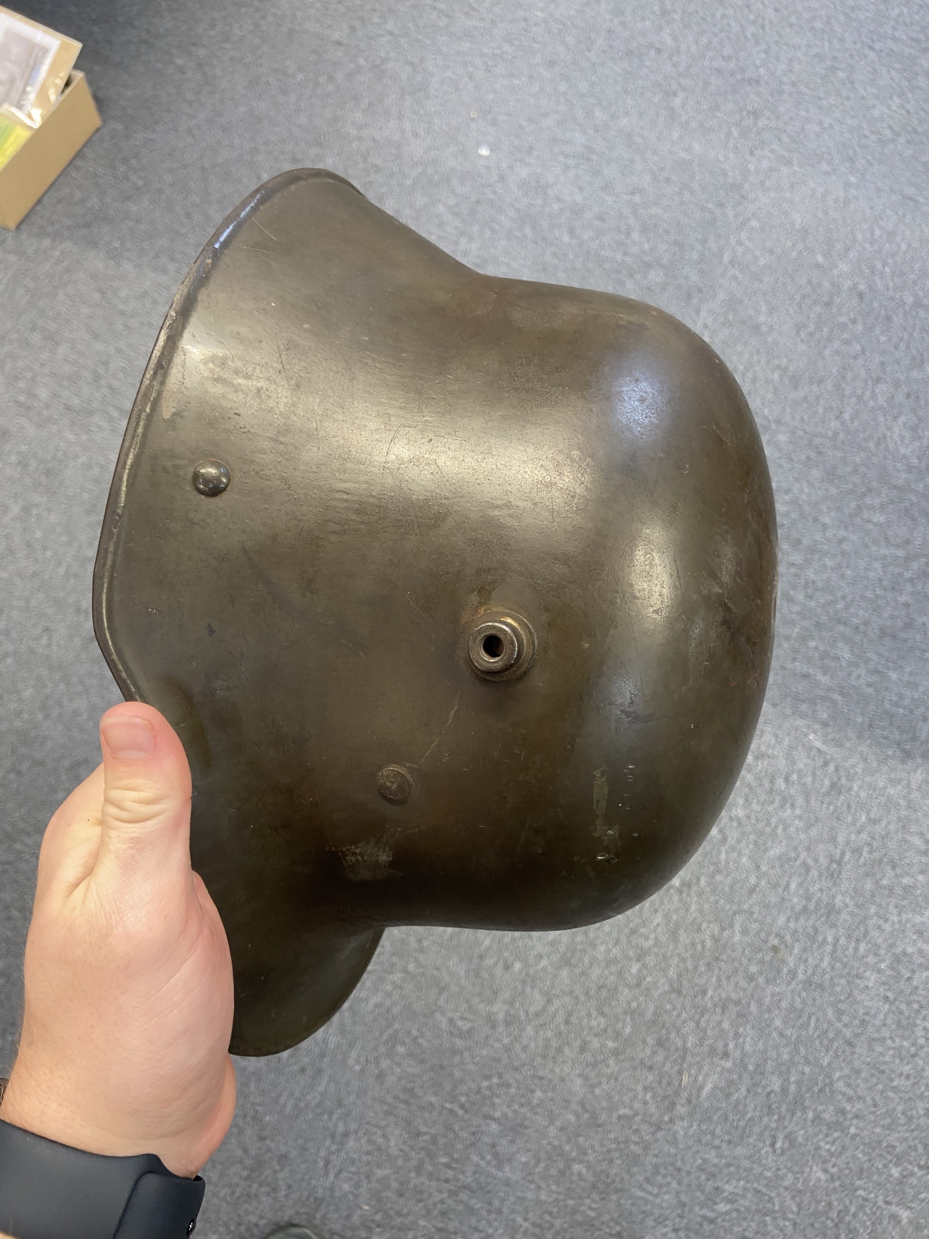 Lot 261 - Helmet. WWI Imperial German M16 steel helmet