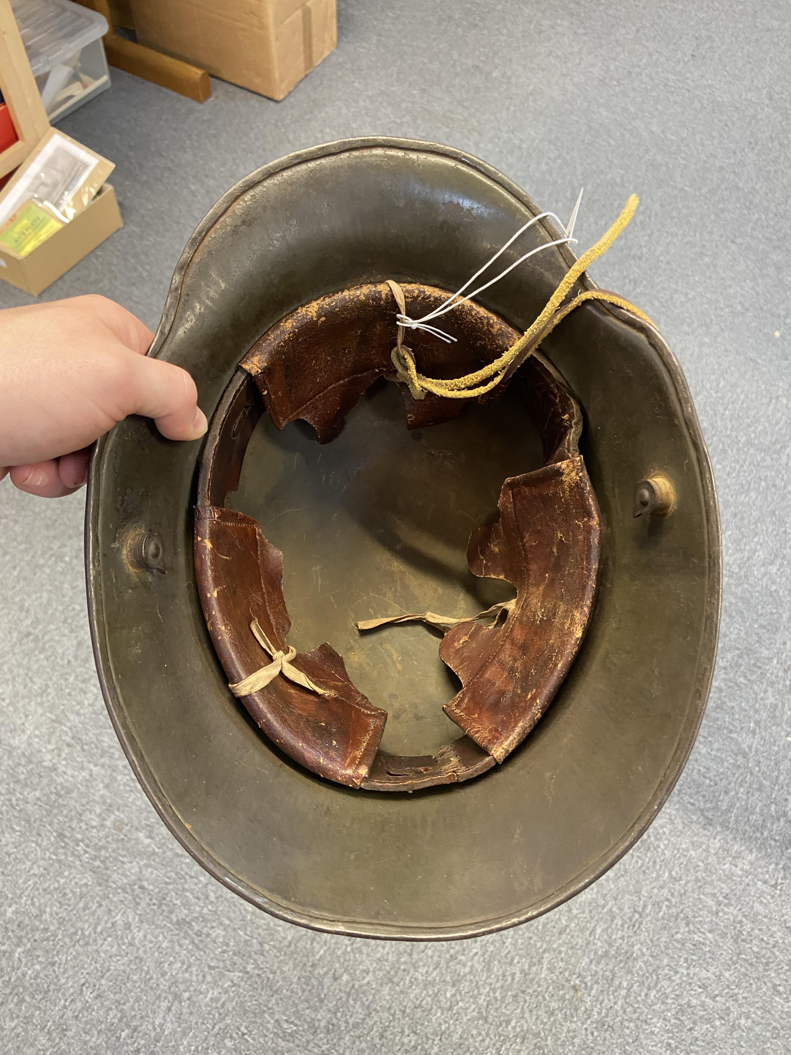 Lot 261 - Helmet. WWI Imperial German M16 steel helmet