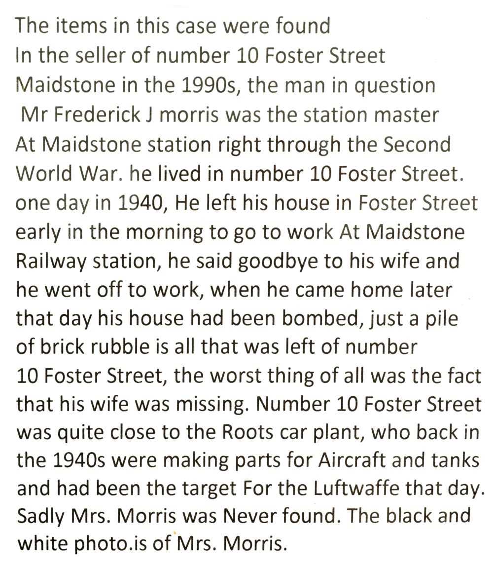 Lot 314 - Battle of Britain. Station Master Frederick