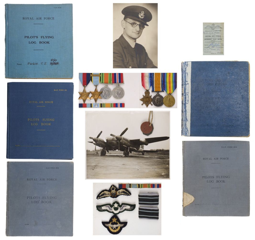 Lot 454 - Log Book: Medals and Log Books to Flight