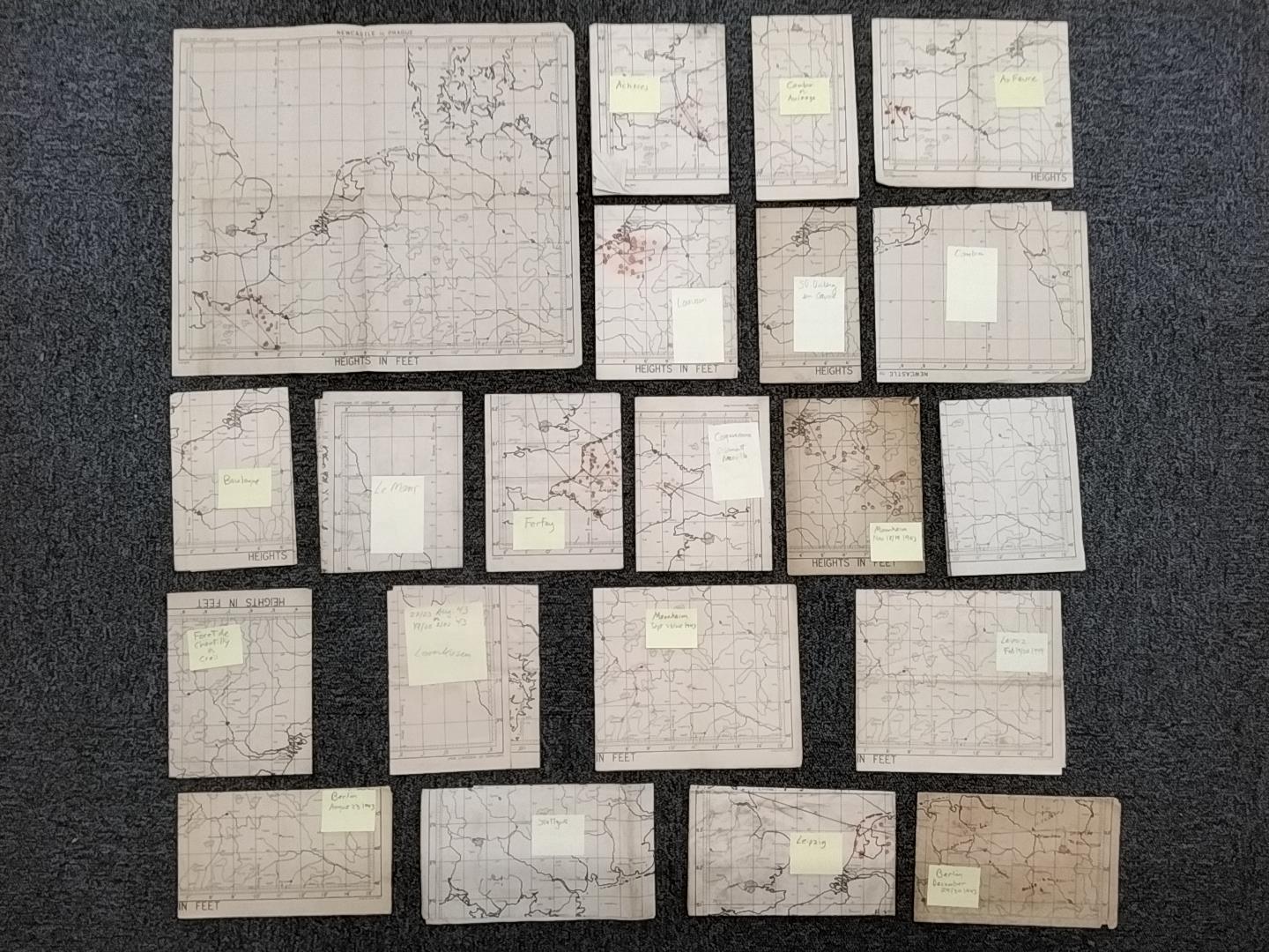 Lot 407 - Airman's Maps. A collection of WWII Royal