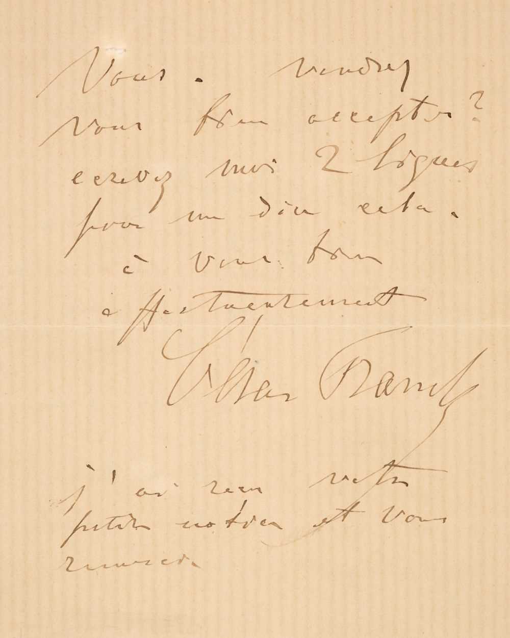 Lot 348 - Franck (César, 1822-1890), Autograph Letter