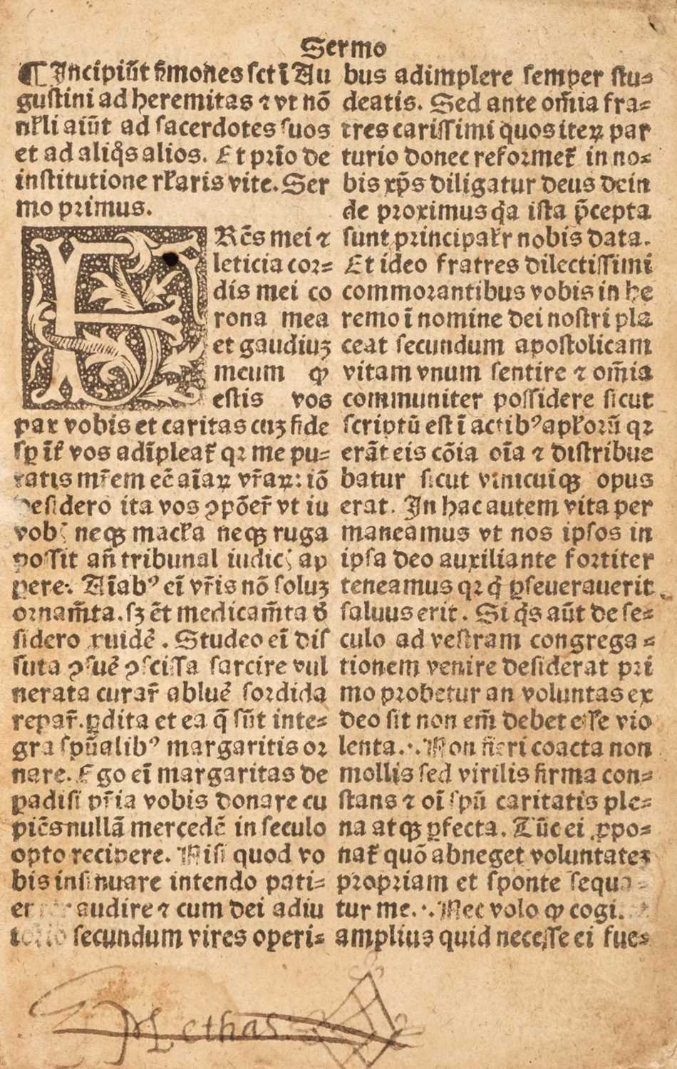 Lot 257 - Augustine (Saint, Bishop of Hippo).