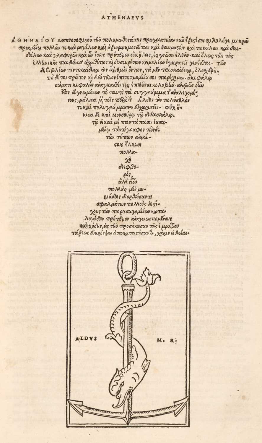 Lot 269 - Athenaeus. Deipnosophistae (with)