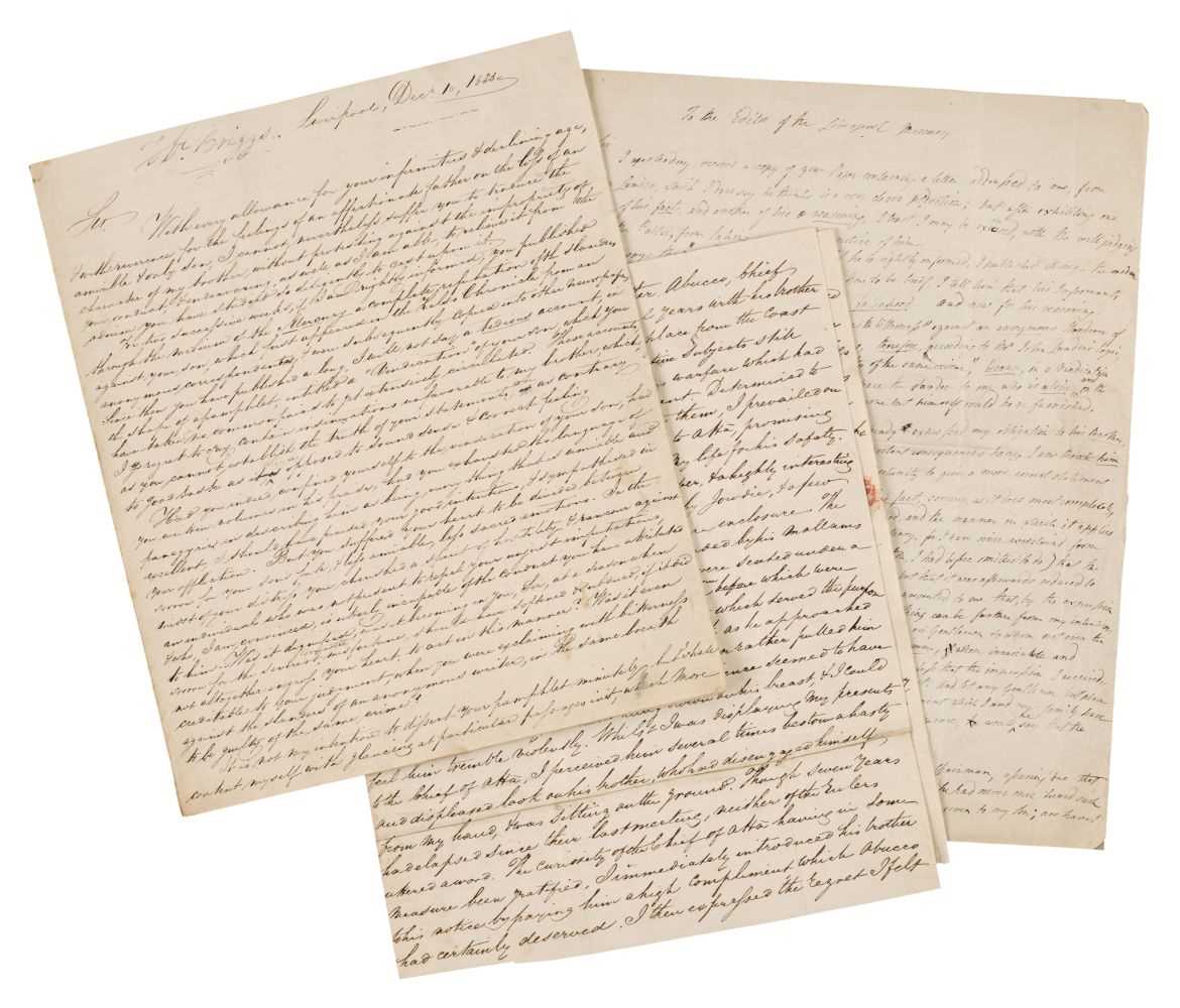Lot 330 - Lander (John, 1806-1839). Autograph Letter