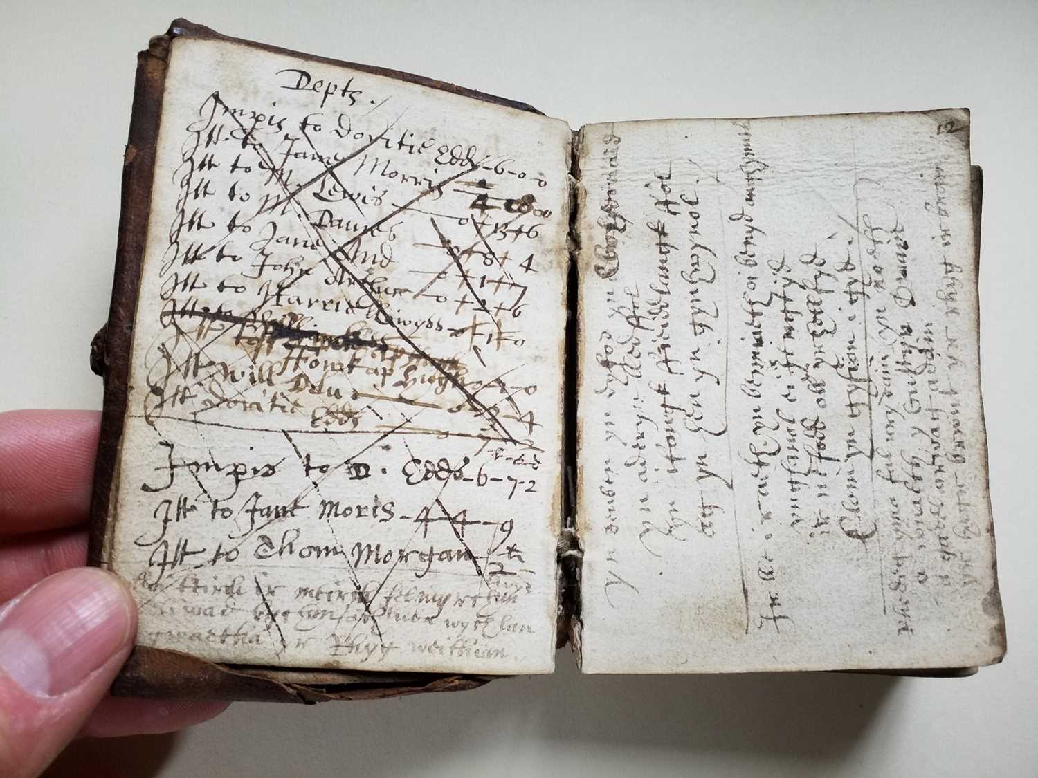 Lot 419 - Welsh Manuscript. A manuscript almanack in
