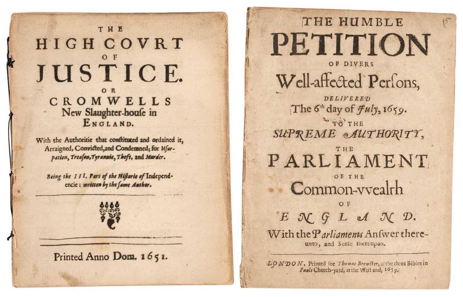 Lot 275 - English Civil War. The High Court of