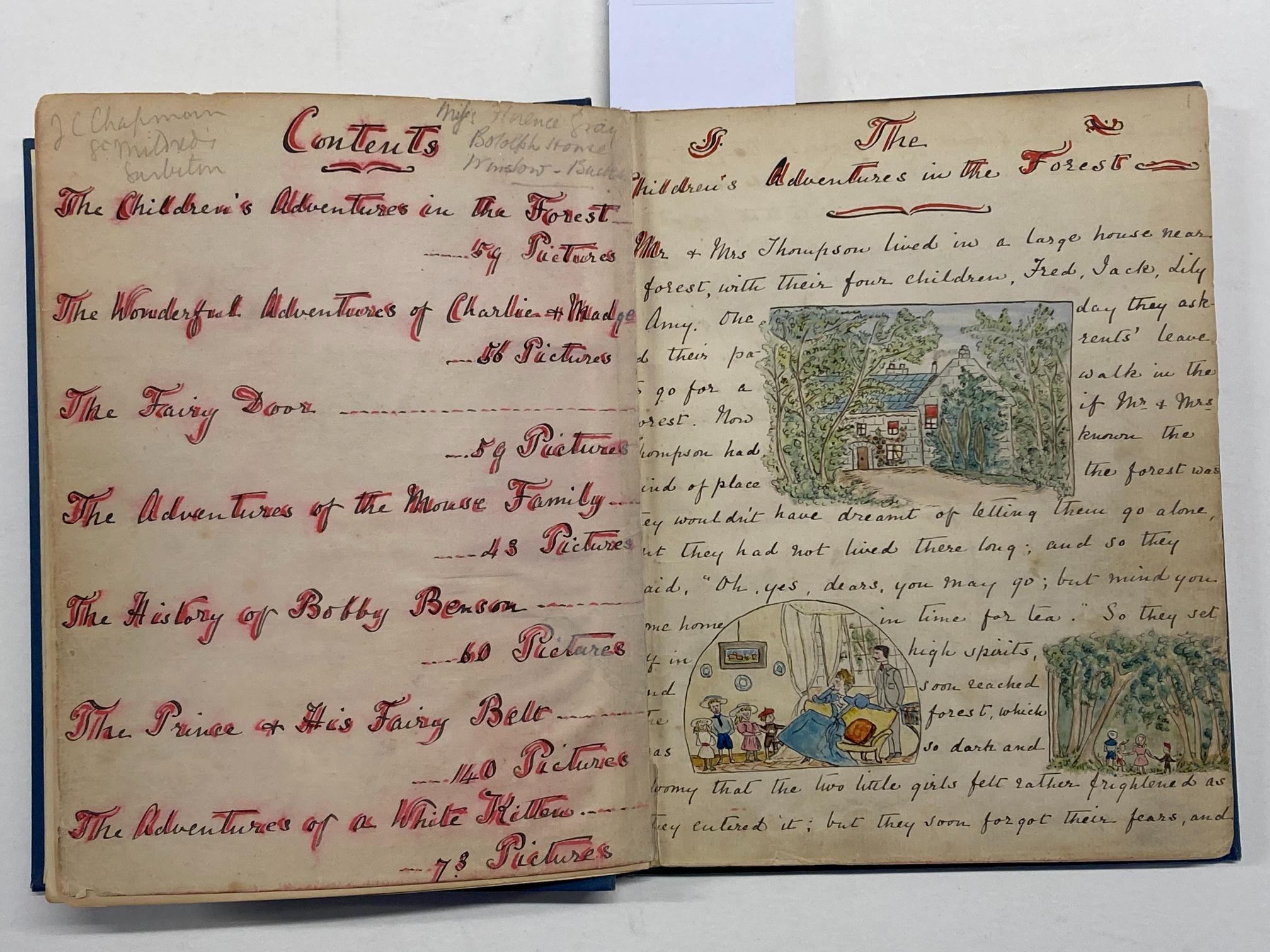 Lot 637 - Manuscript storybook. Comprising seven