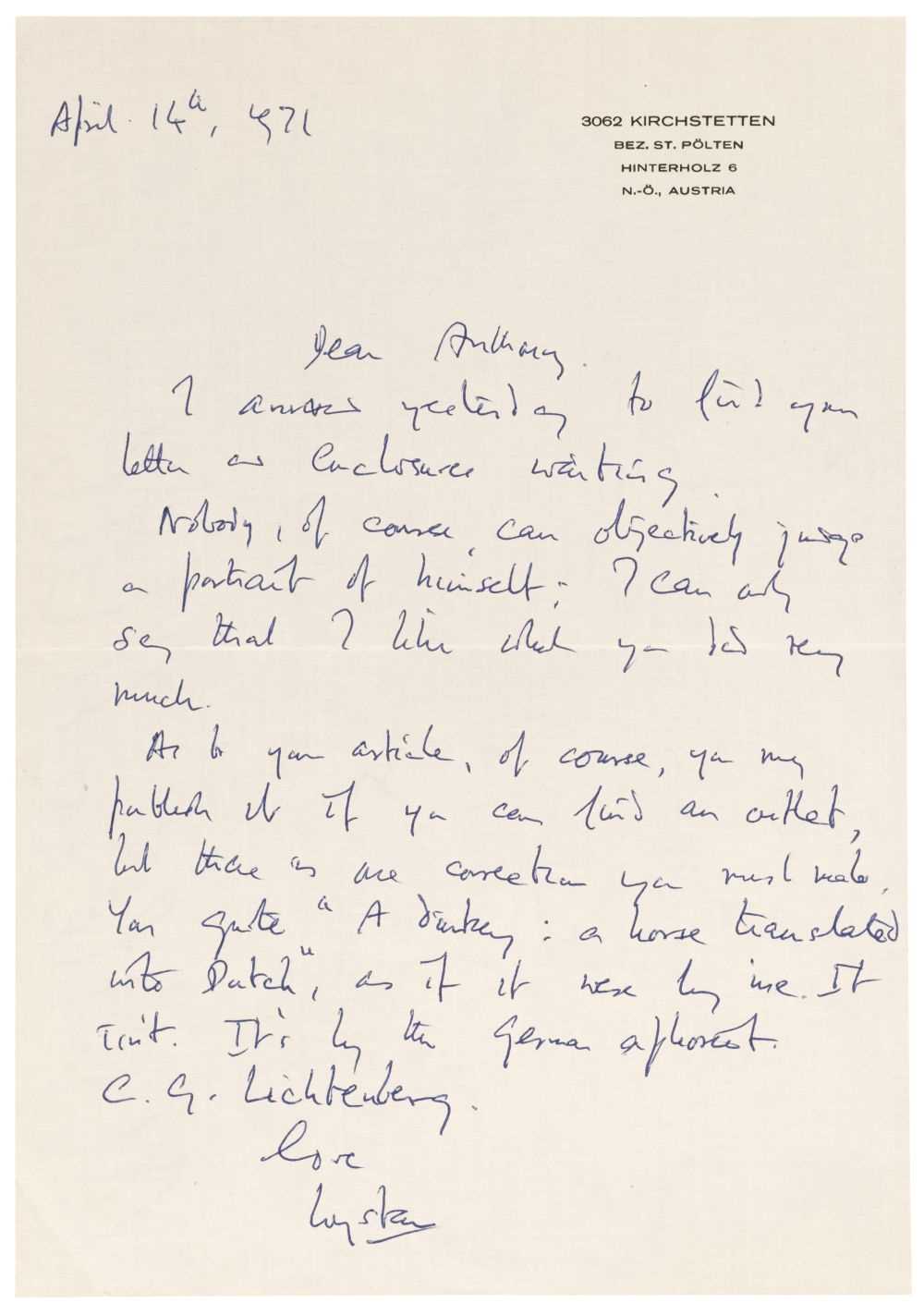 Lot 769 - Three Autograph Letters Signed, ‘Wystan’, 14