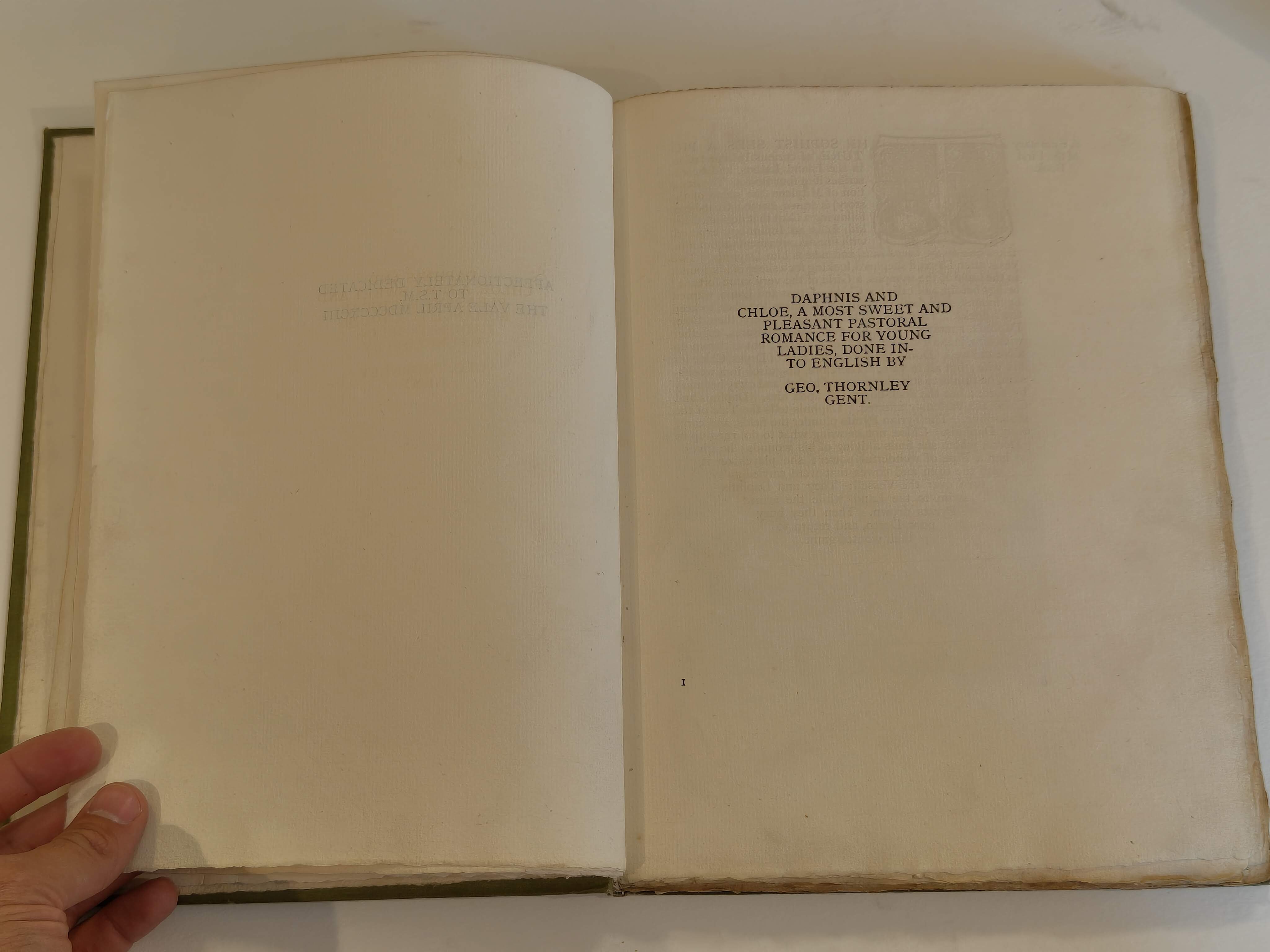 Lot 735 - Vale Press. Daphnis and Chloe.., 1893