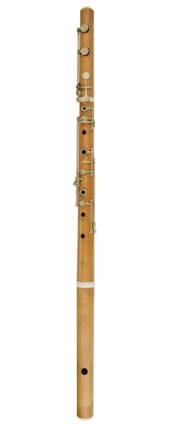 Lot 556 - Flute. A German boxwood flute by Benedikt