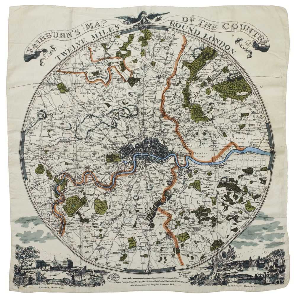 Lot 514 - Map Scarf. Fairburn's Map of the Country