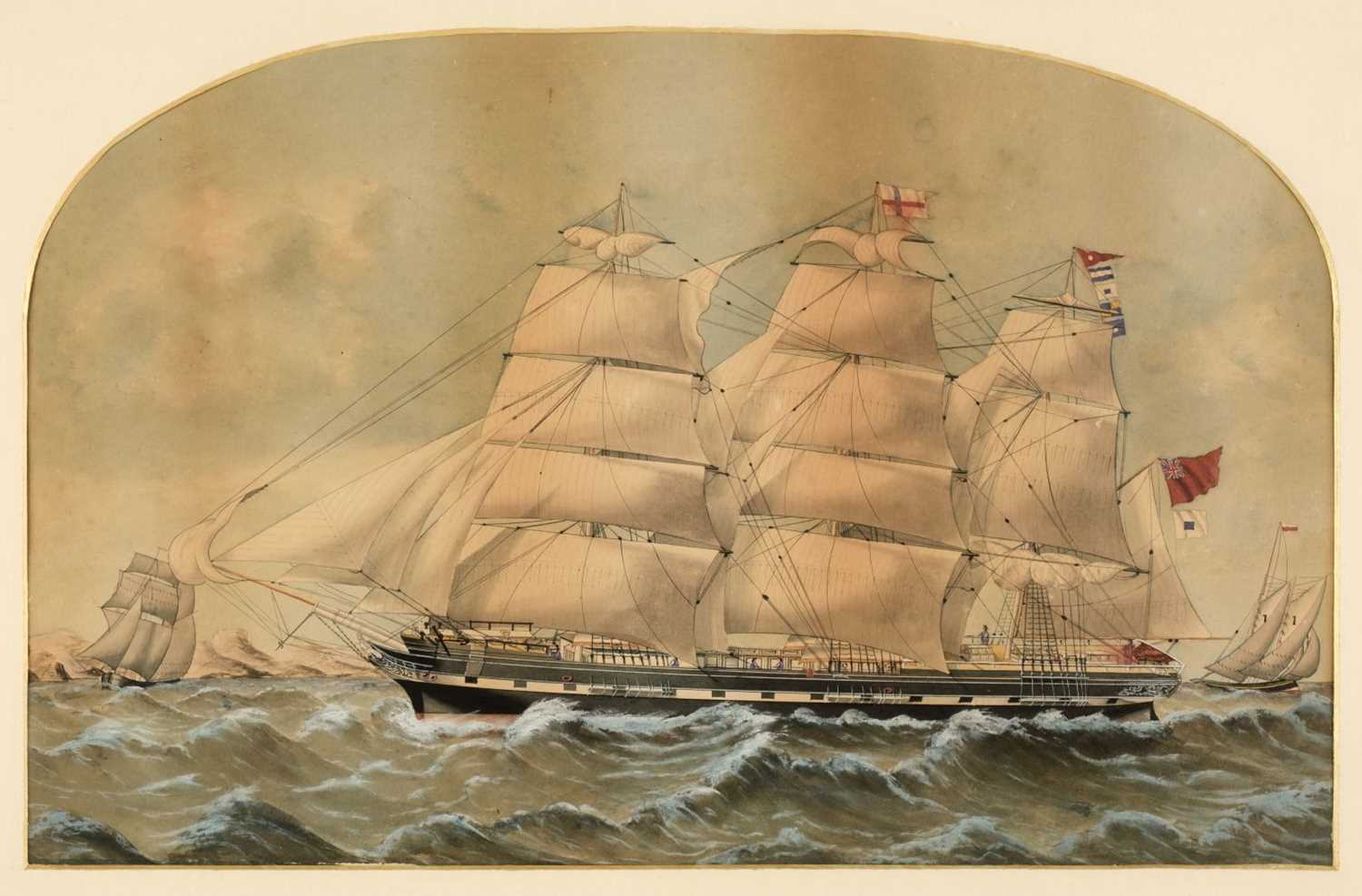 Lot 157 - Maritime Watercolour. Portrait of a British