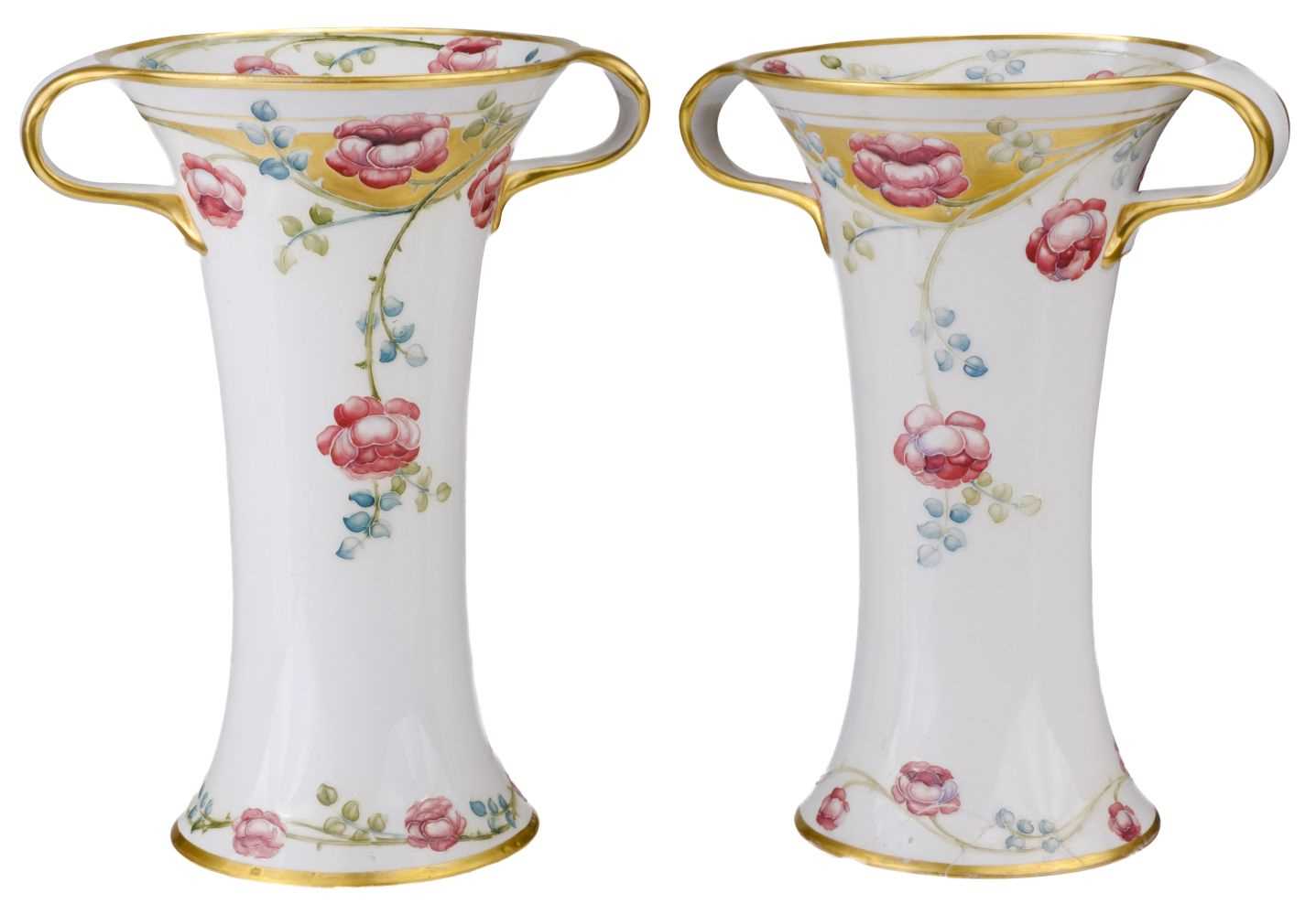 Lot 561 - Moorcroft Vases. A pair of William Moorcroft