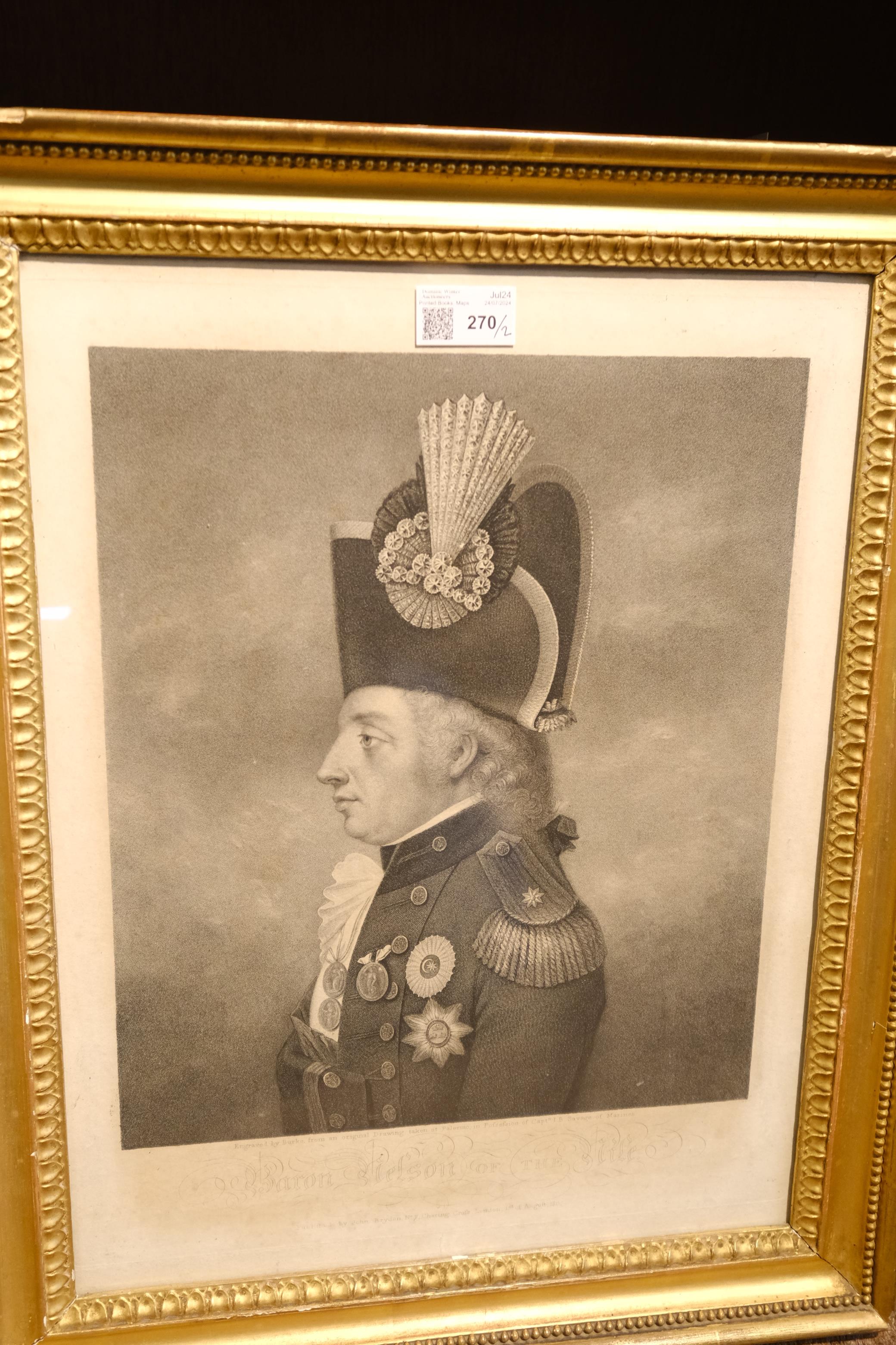 Lot 270 - Lord Nelson. Burke (Thomas), Baron Nelson of