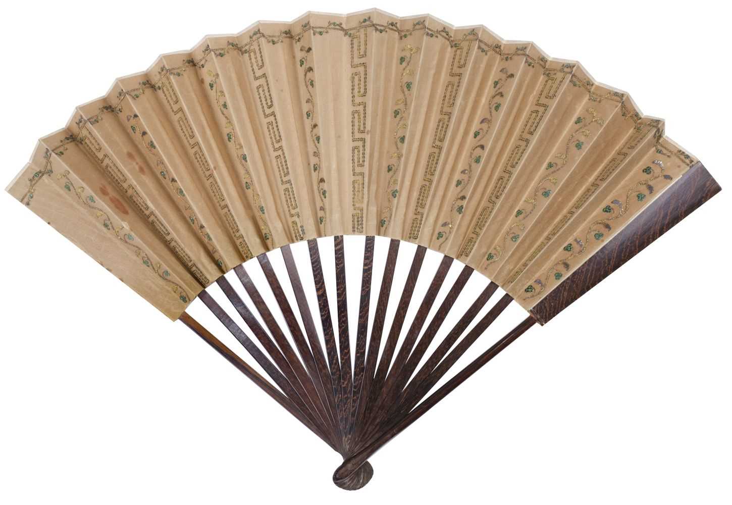 Lot 546 - Georgian Fan. A folding fan of metalwork