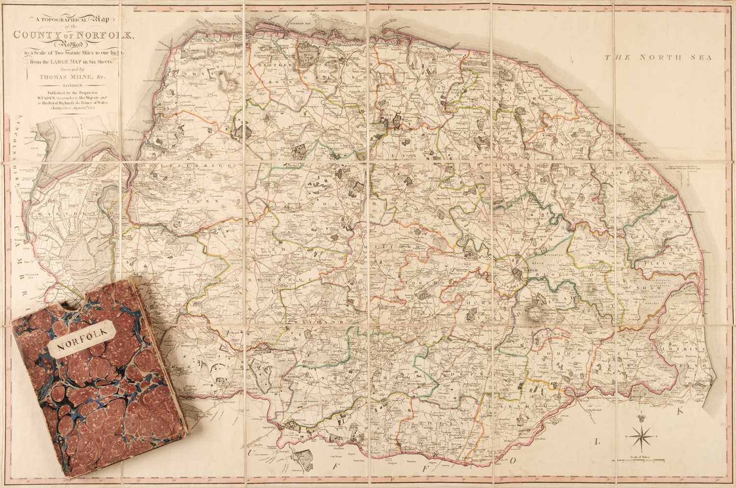 Lot 112 - Norfolk & Suffolk. Three folding maps, 18th