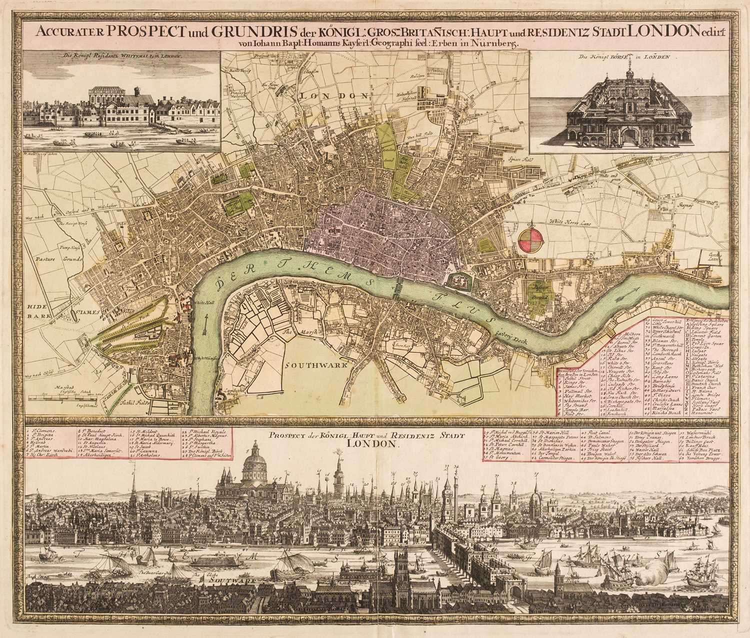 Lot 176 - London. Homann (Johann Baptist). Map of