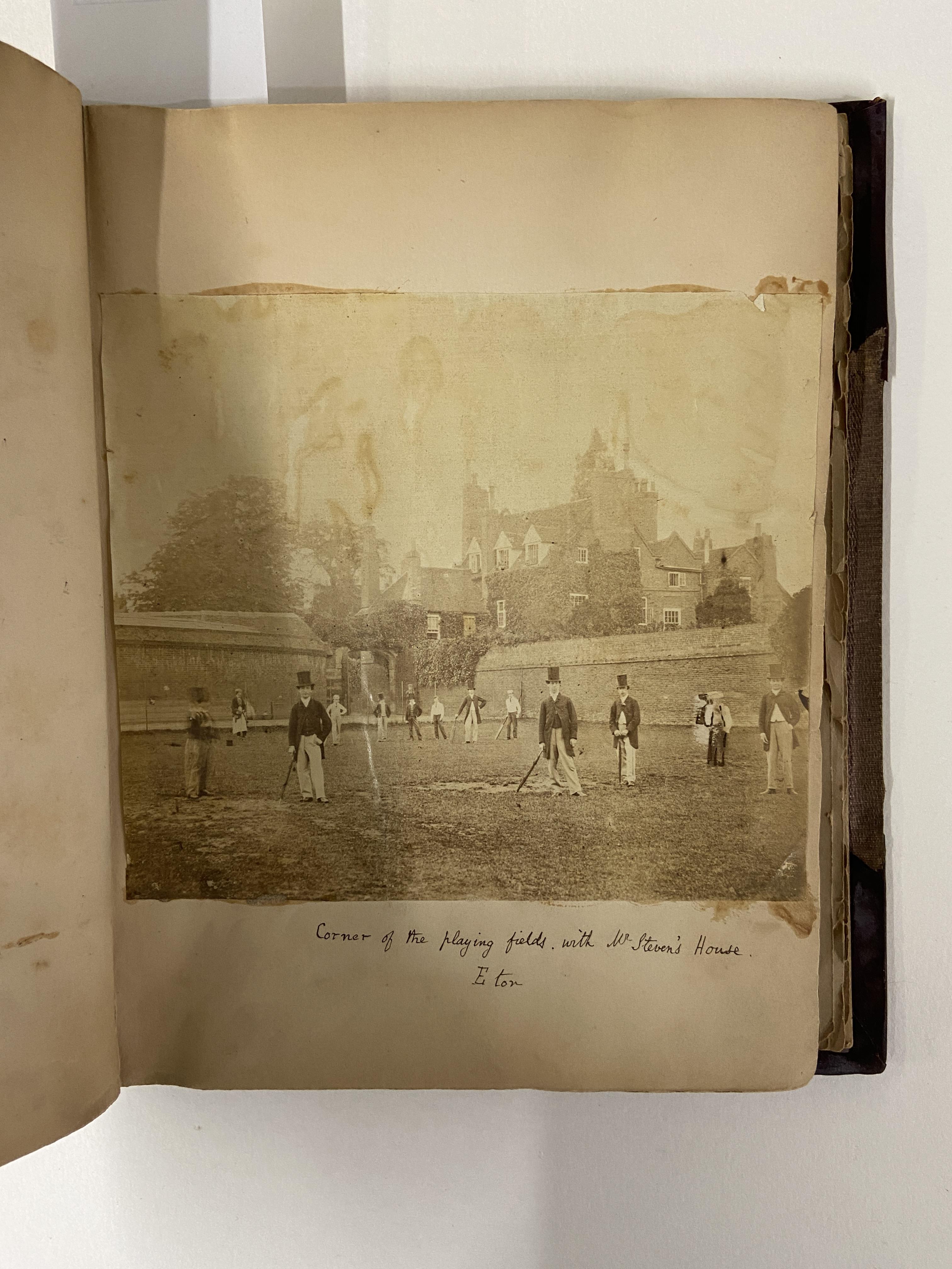 Lot 41 - Early cricket photograph. A photograph album