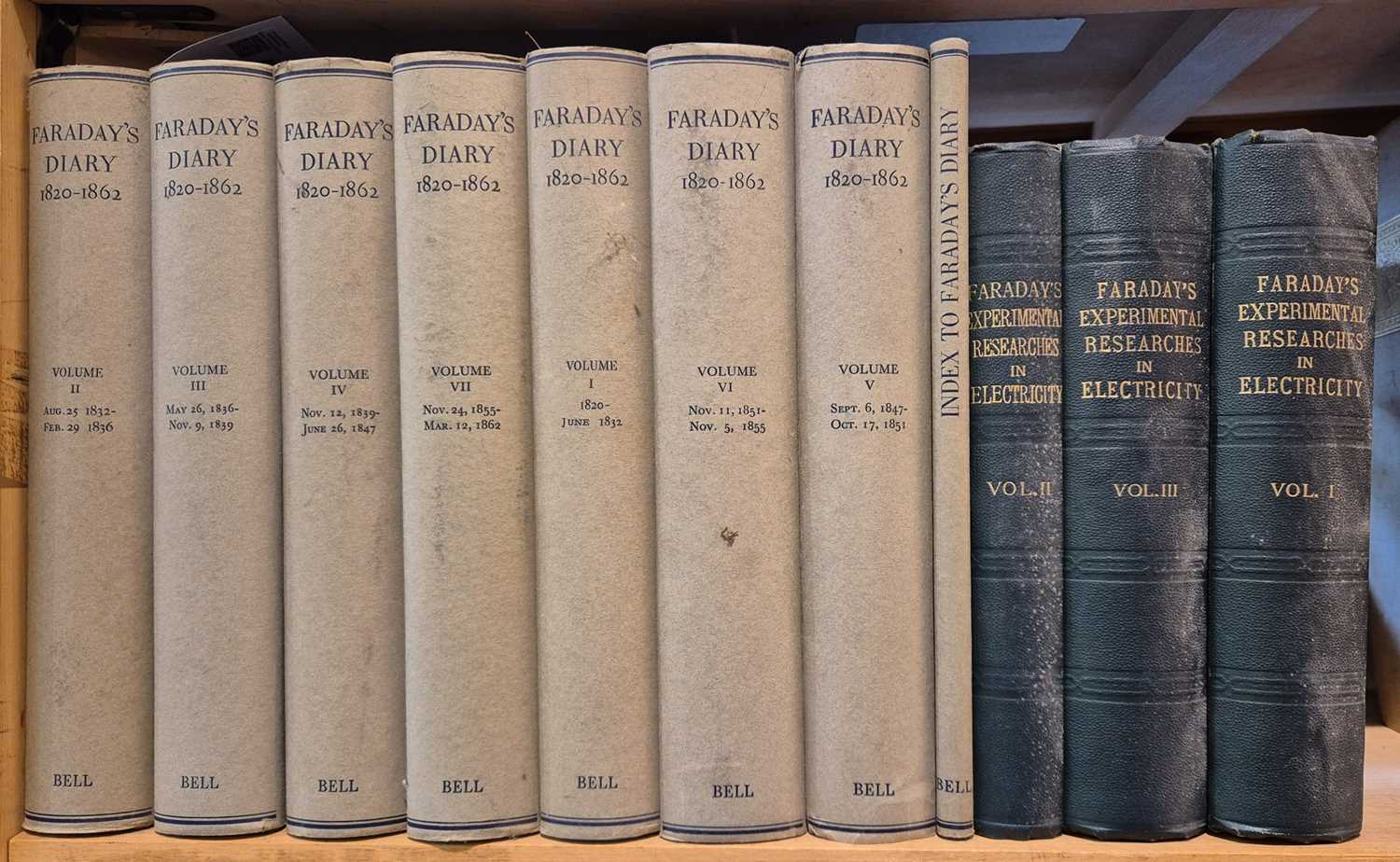 Lot 413 - Faraday (Michael). Faraday's Diary, 8 vols