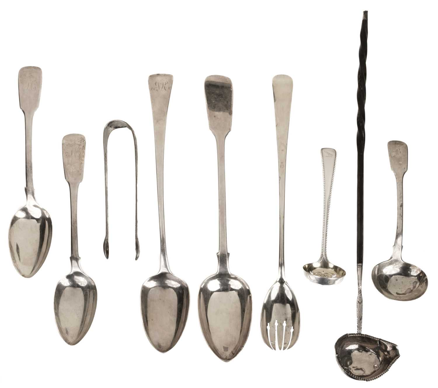 Lot 505 - Mixed Silver. A George IV silver serving