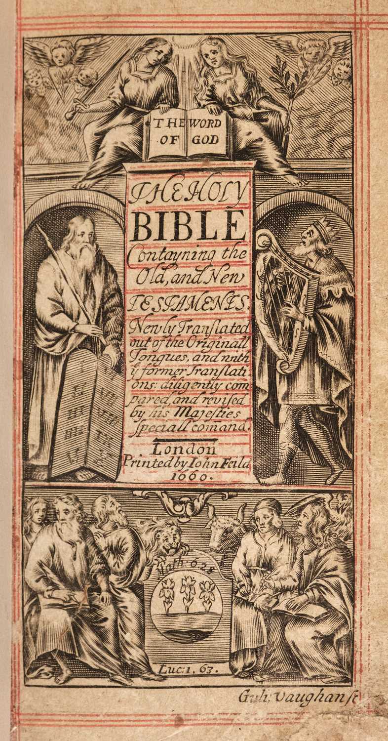 Lot 247 - Embroidered binding - Bible [English]. The