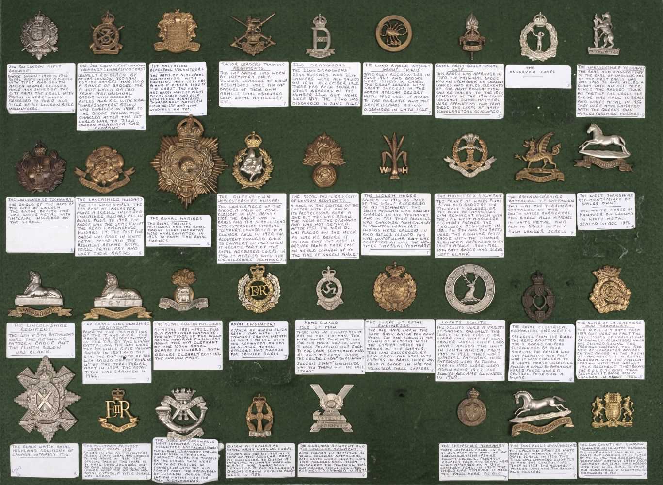 Lot 49 - Cap Badges. A comprehensive collection of