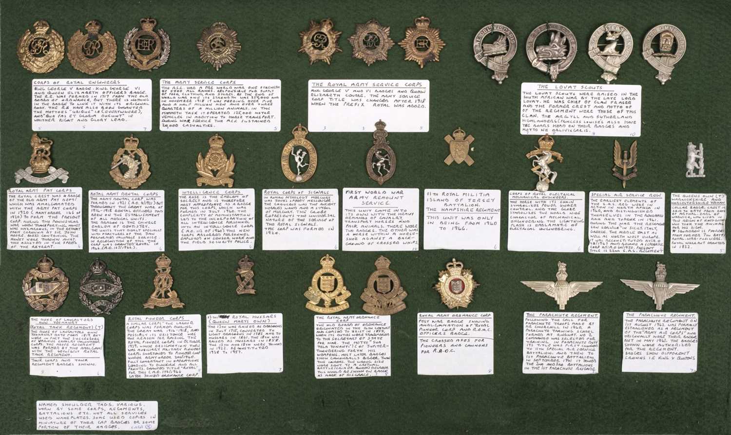 Lot 47 - Cap Badges. A collection of regimental cap