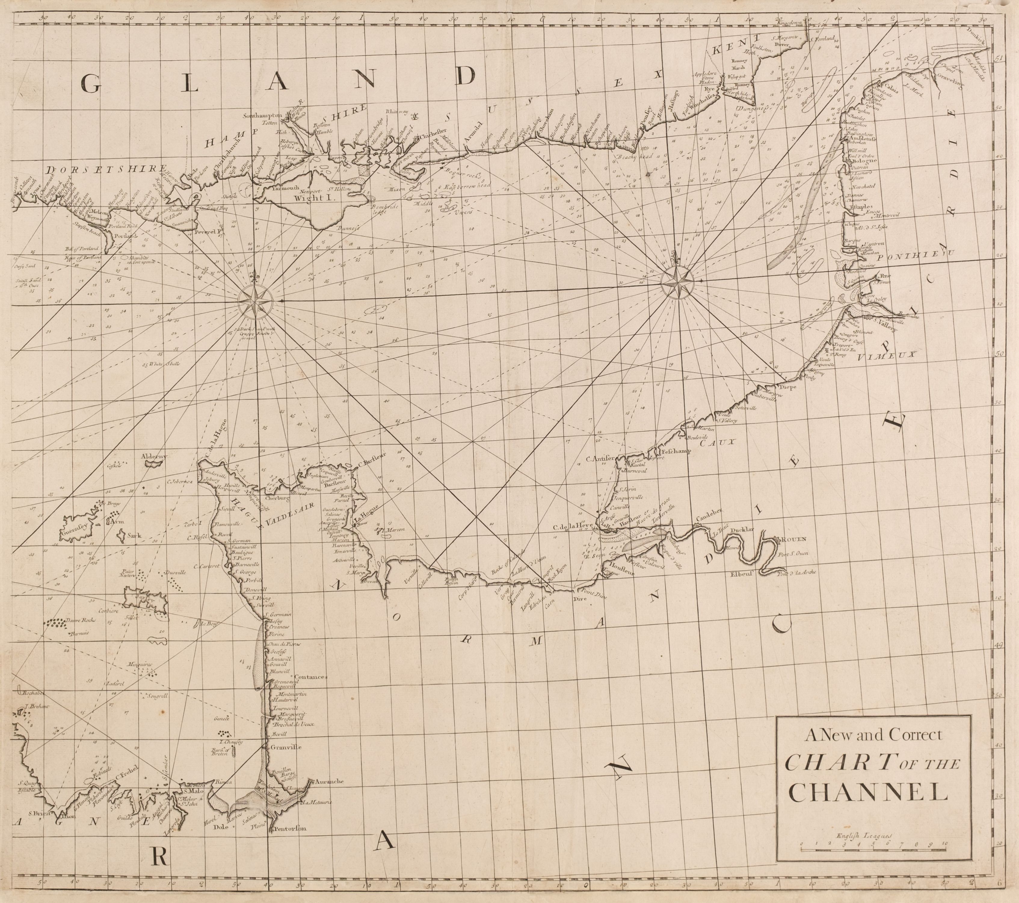 Lot 176 - Sea Charts. The Channel. Halley (E.), A New