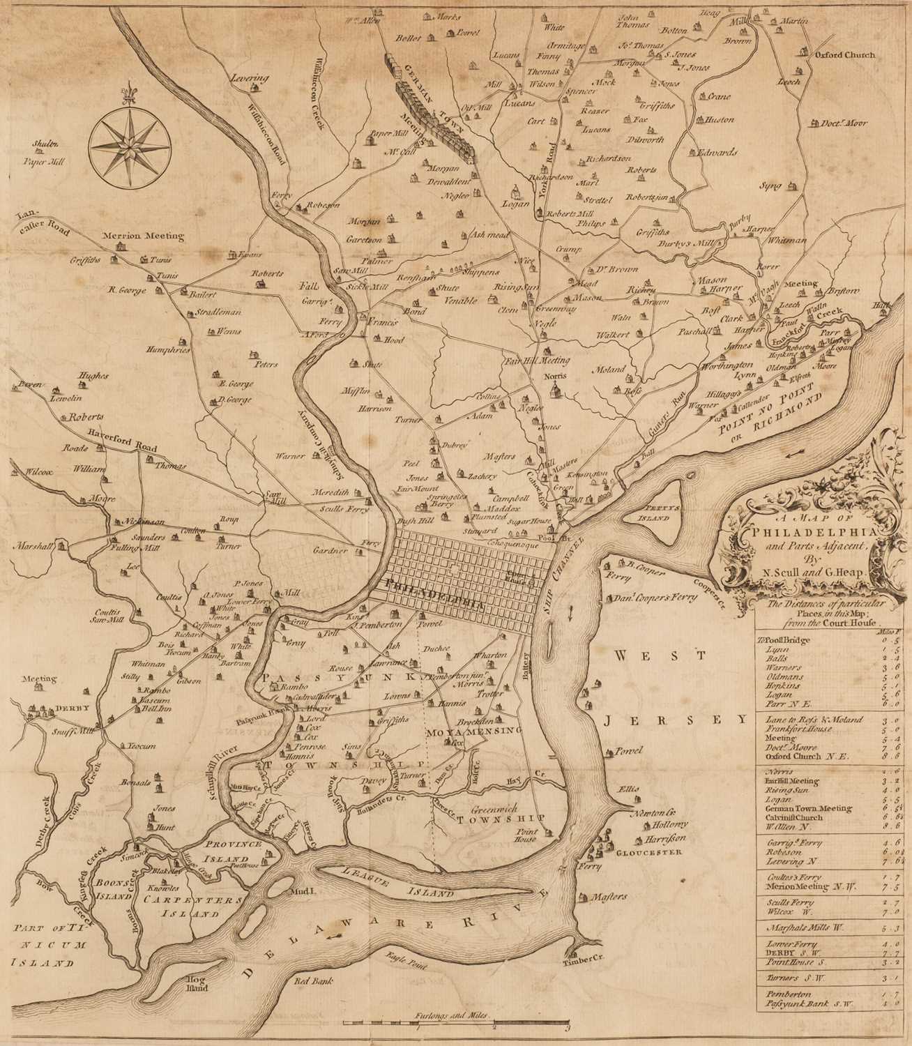 Lot 162 - North America. Scull (N. & Heap G.), A Map