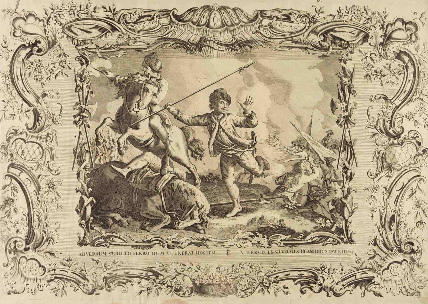 Lot 54 - Military Scenes. Four large unattributed