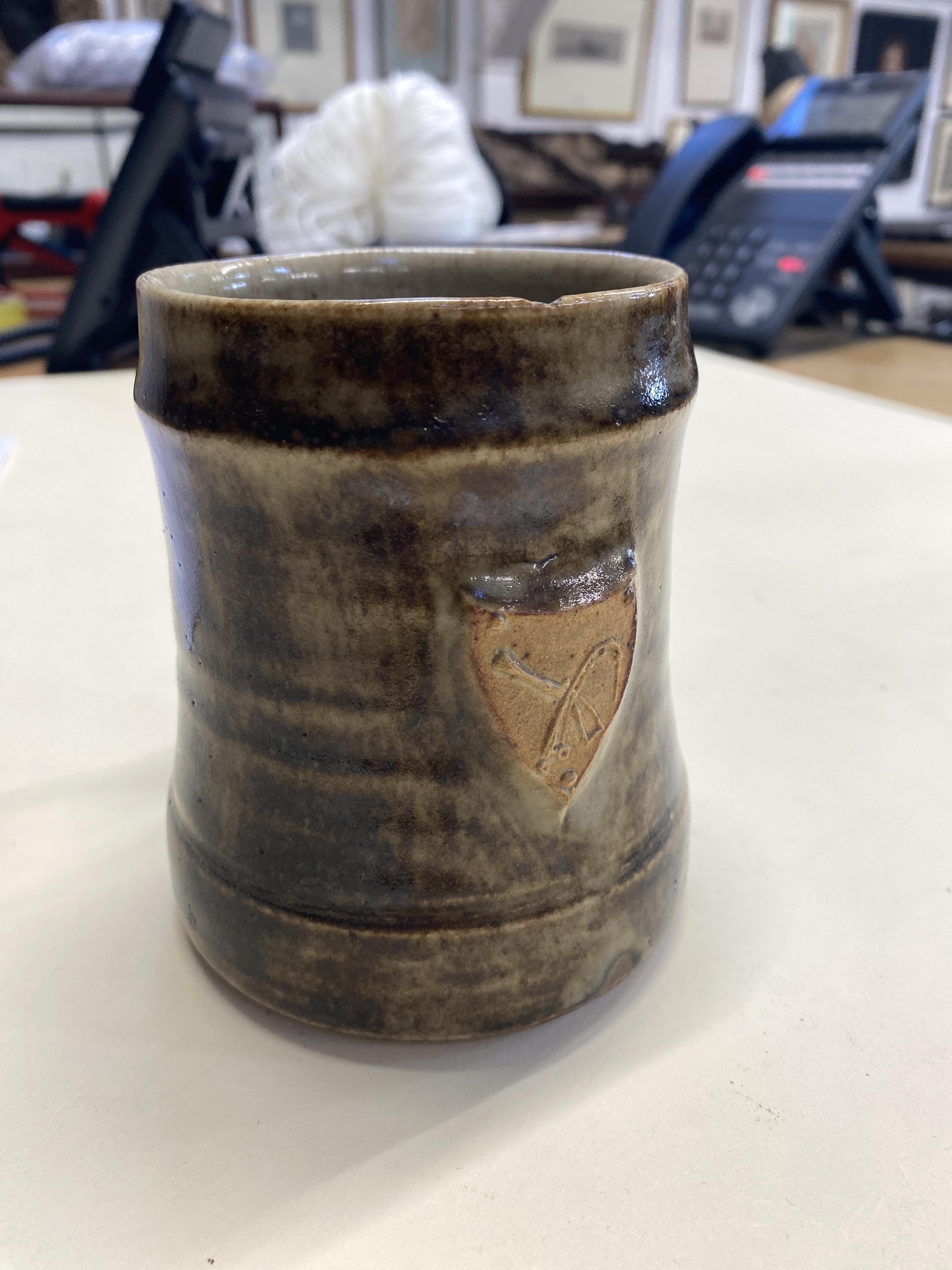 Lot 403 - Leach Pottery. Three beer tankards