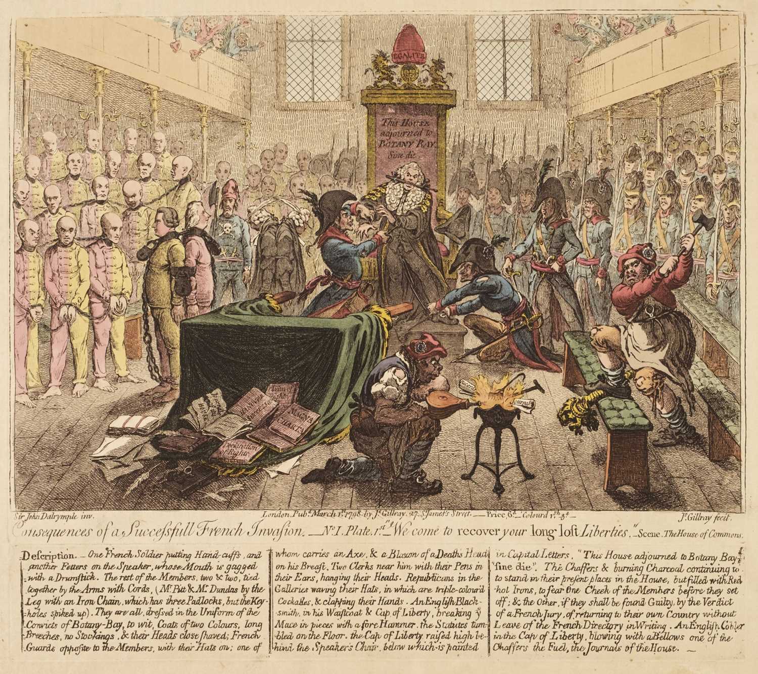 Lot 105 - Gillray (James). Consequences of a