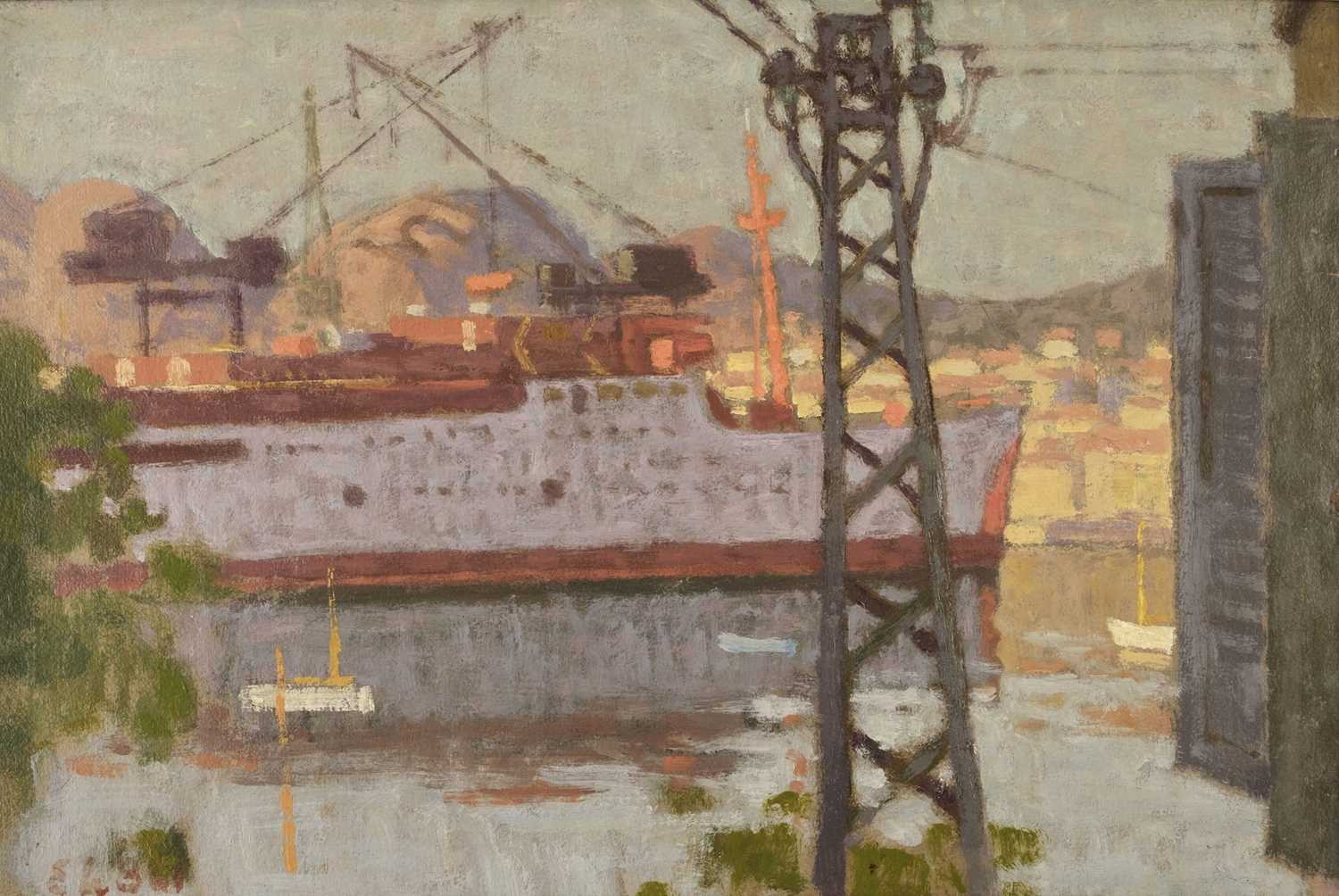 Lot 187 - Le Bas (Edward, 1904-1966). Shipyards at La